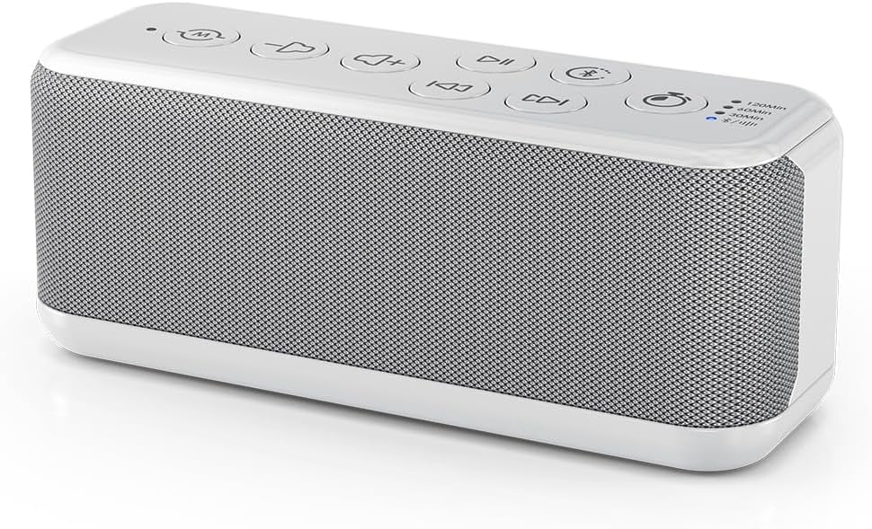 White Noise Sound Machine with Bluetooth Speaker,15 Soothing Sound ...