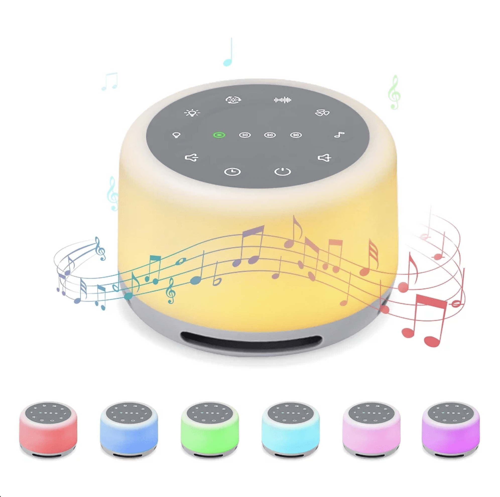 White Noise Sound Machine with Mood Light Natural Sounds & Music for ...