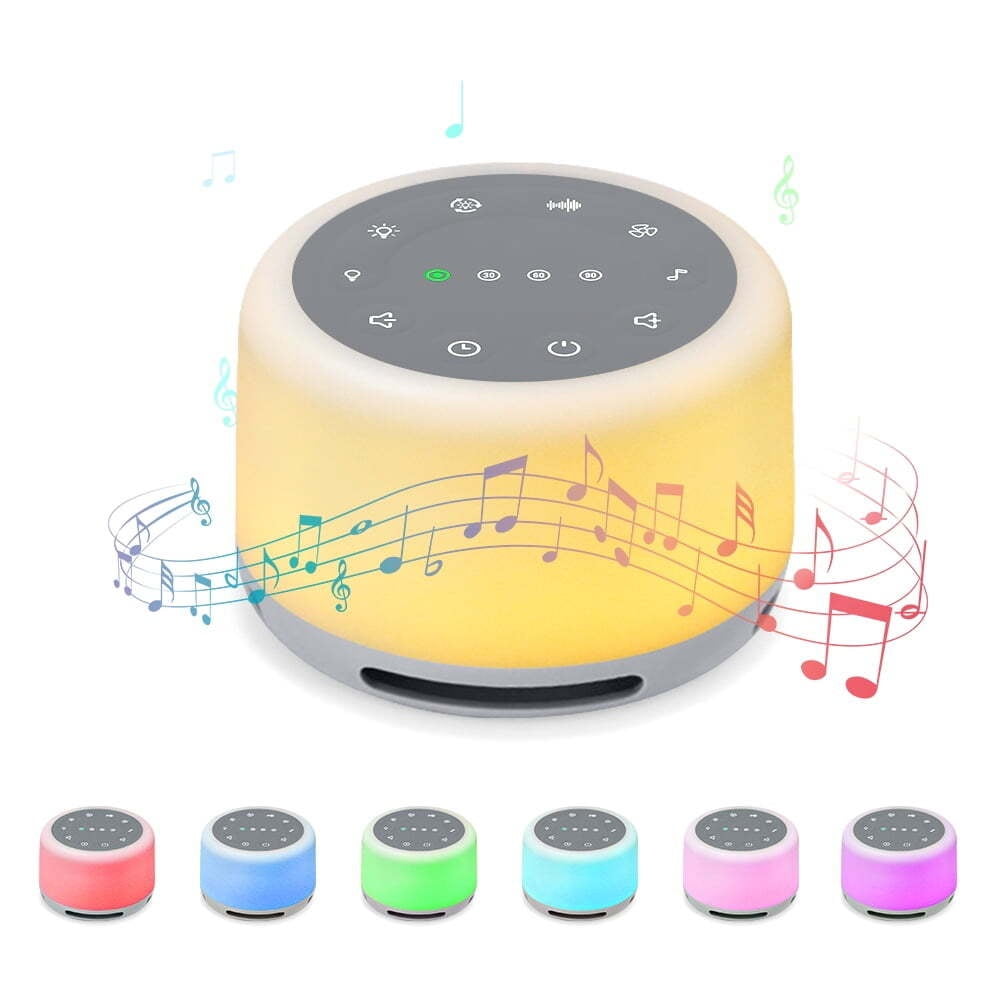White Noise Sound Machine with Mood Light Natural Sounds & for Sleeping ...
