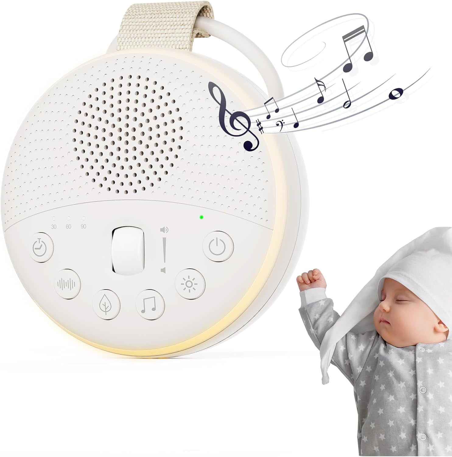 White Noise Sound Machine - Sound Machine for Sleep with Night Light ...