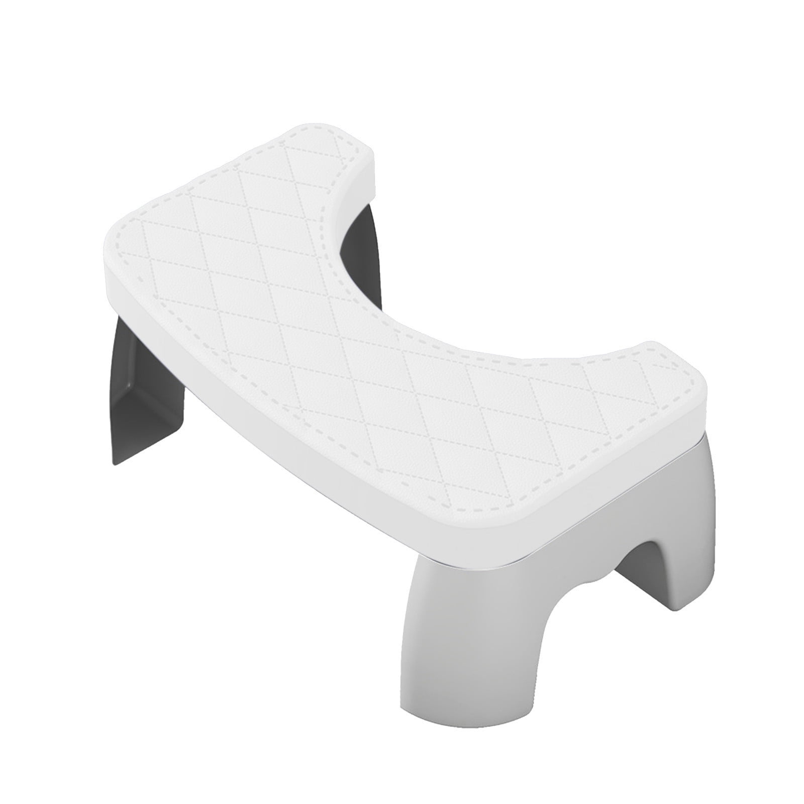 White Non-Slip Toilet Step Stool Stackable Bathroom Squatting Stool ...