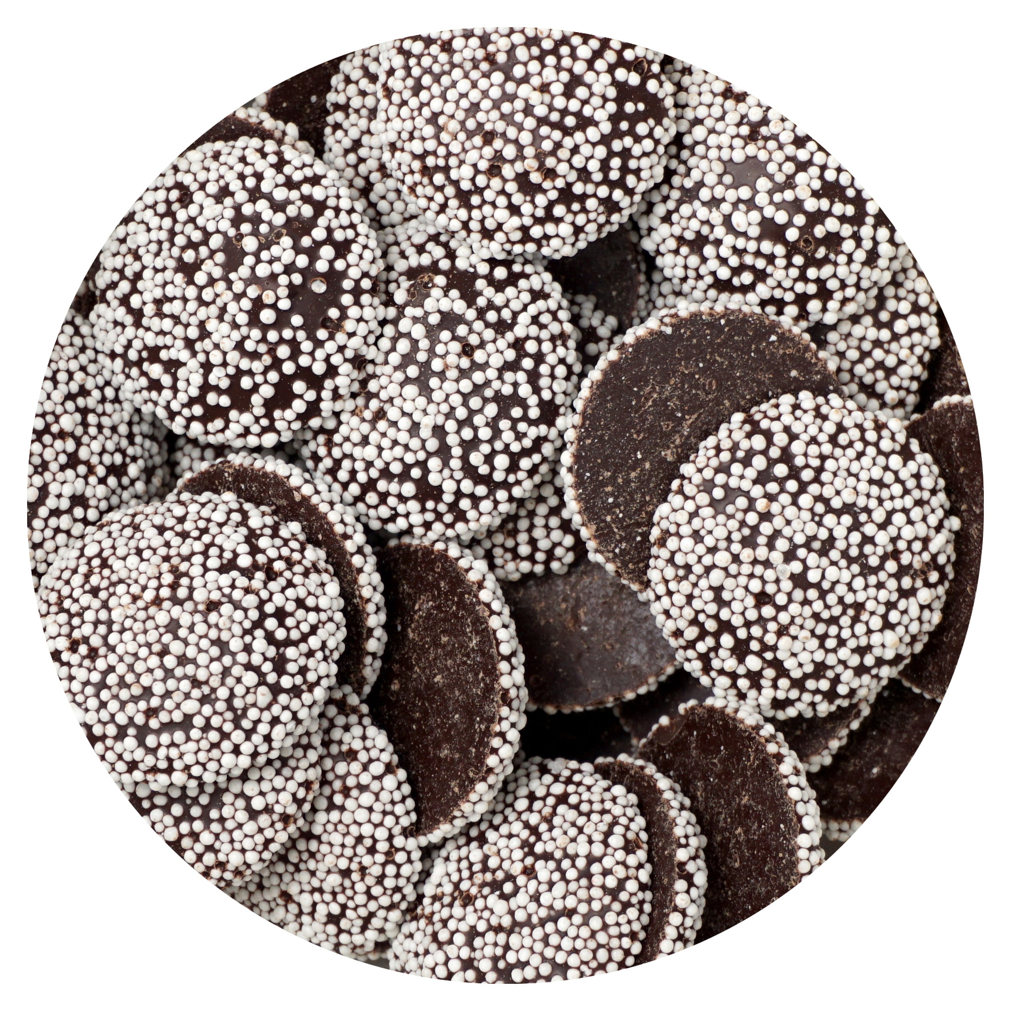 White Nonpareils Dark Chocolate Candy, 2 Pound White Sprinkles ...