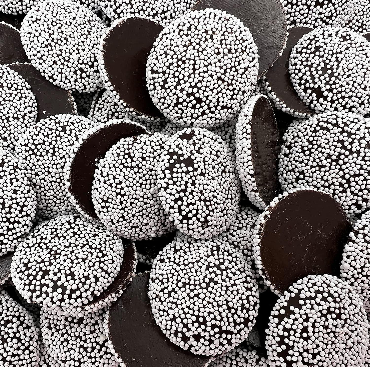 White Nonpareils Semi Sweet Dark Chocolate Candy, Bulk (2 Pound Bag ...