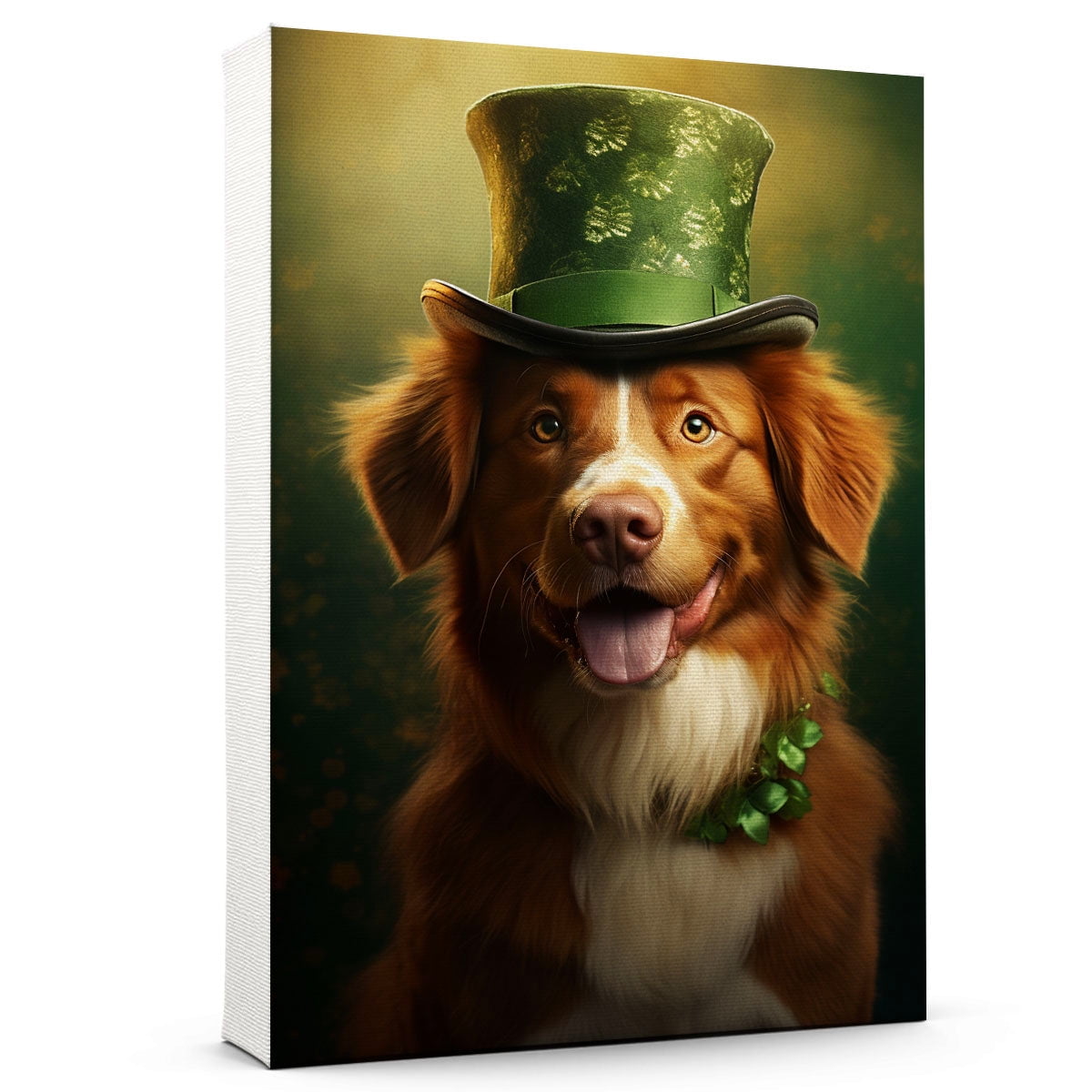 White, Nova Scotia Duck Tolling Retriever Dog Animal Canvas Wall Art ...