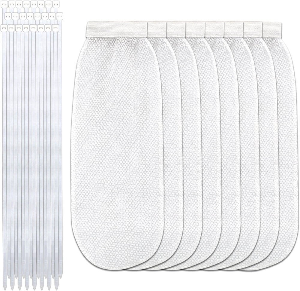 White Nylon Mesh Lint Traps for Washing Machine Hose,Laundry Cleaning ...