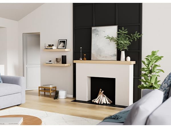 White Oak Floating Shelf for Wall Set of 3, 8 Inch Deep Wood Floating ...