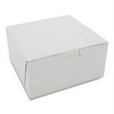 White One-Piece Non-Window Bakery Boxes, Standard, 3 x 6 x 6, White ...