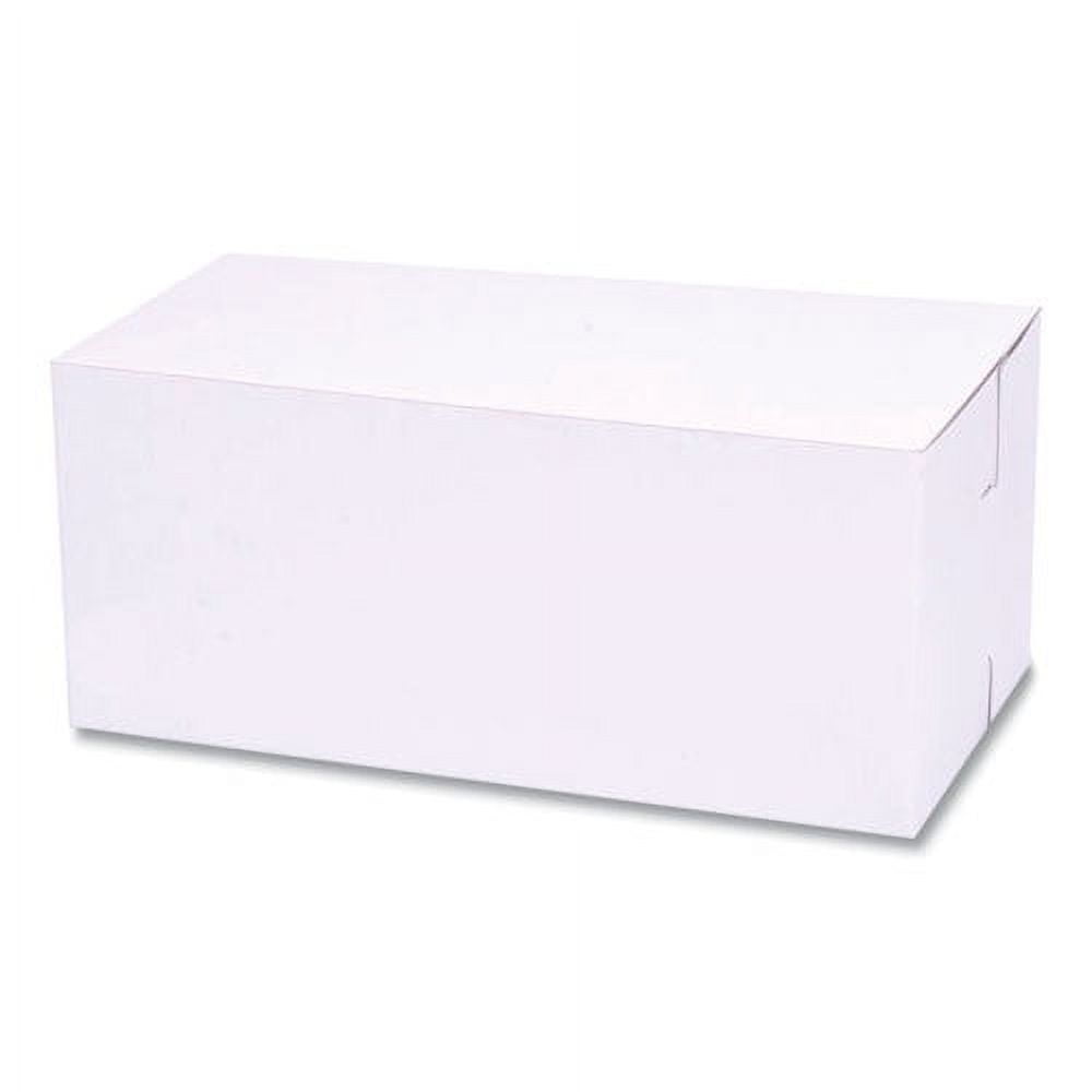 White One-Piece Non-Window Bakery Boxes, Standard, 9 x 5 x 4, White ...