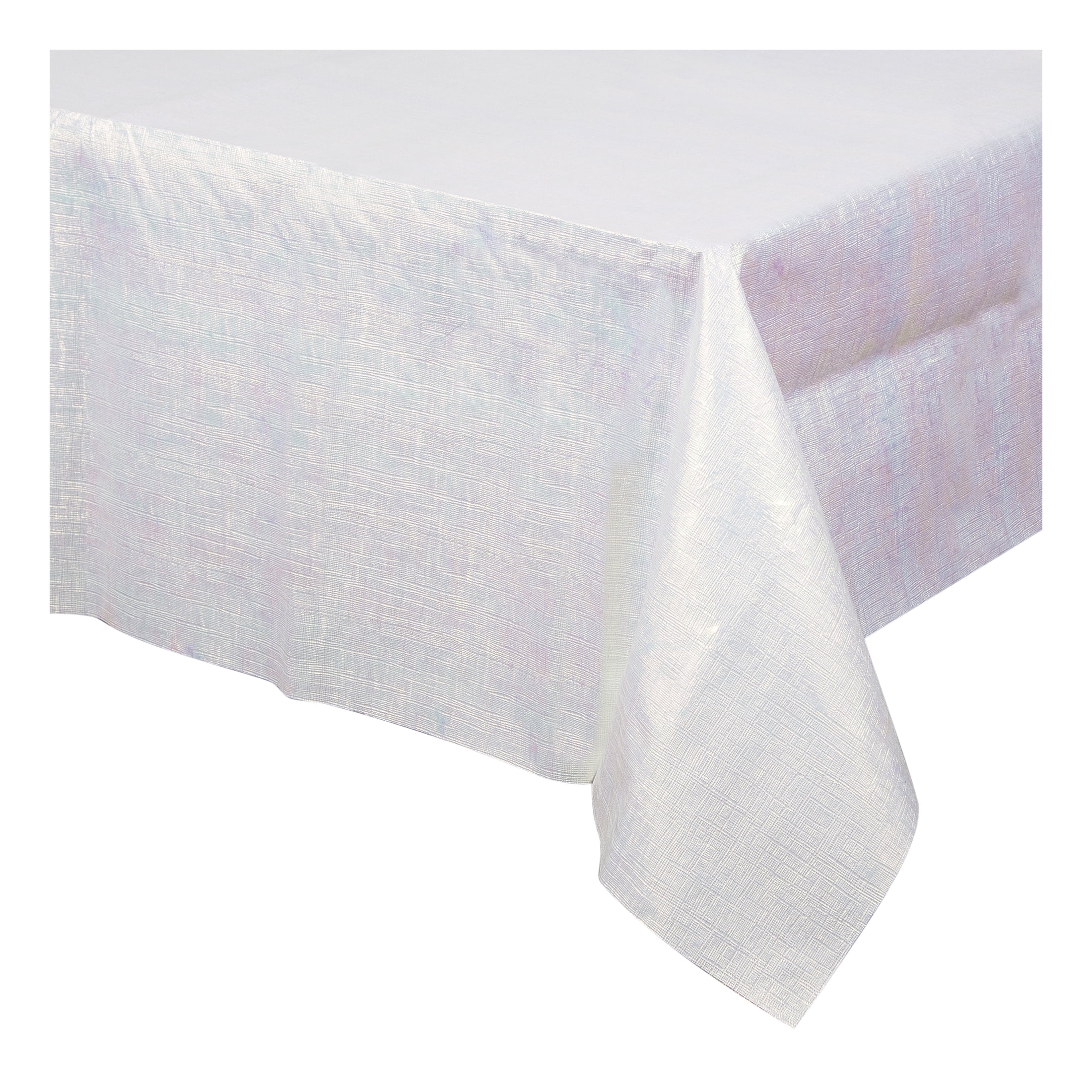 Rectangular 54" x 84" White Opalescent Paper Table Cover, by Way To ...