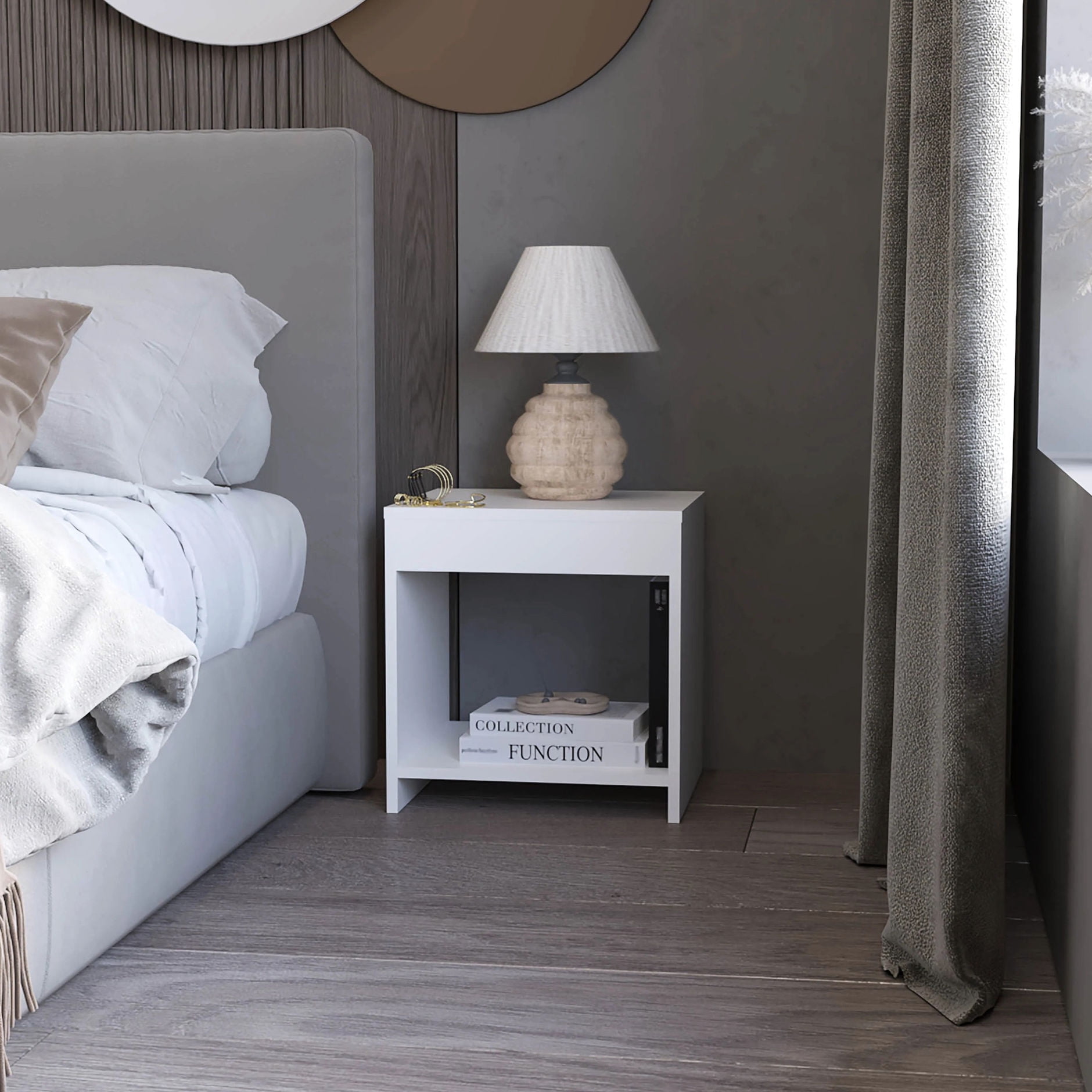 White Open Storage | Enhances Bedroom Aesthetic | Limited Room Areas ...
