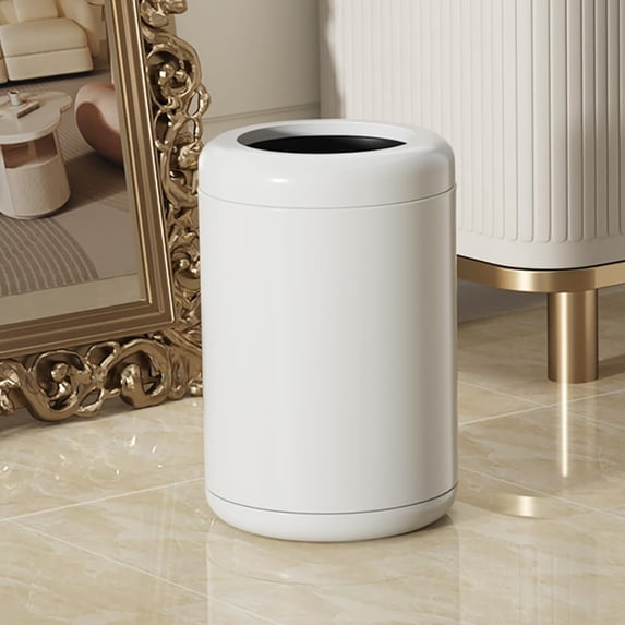 White Open Top , 10L/2.6GAL, Wastebasket Bin for Bathroom, Living Room ...