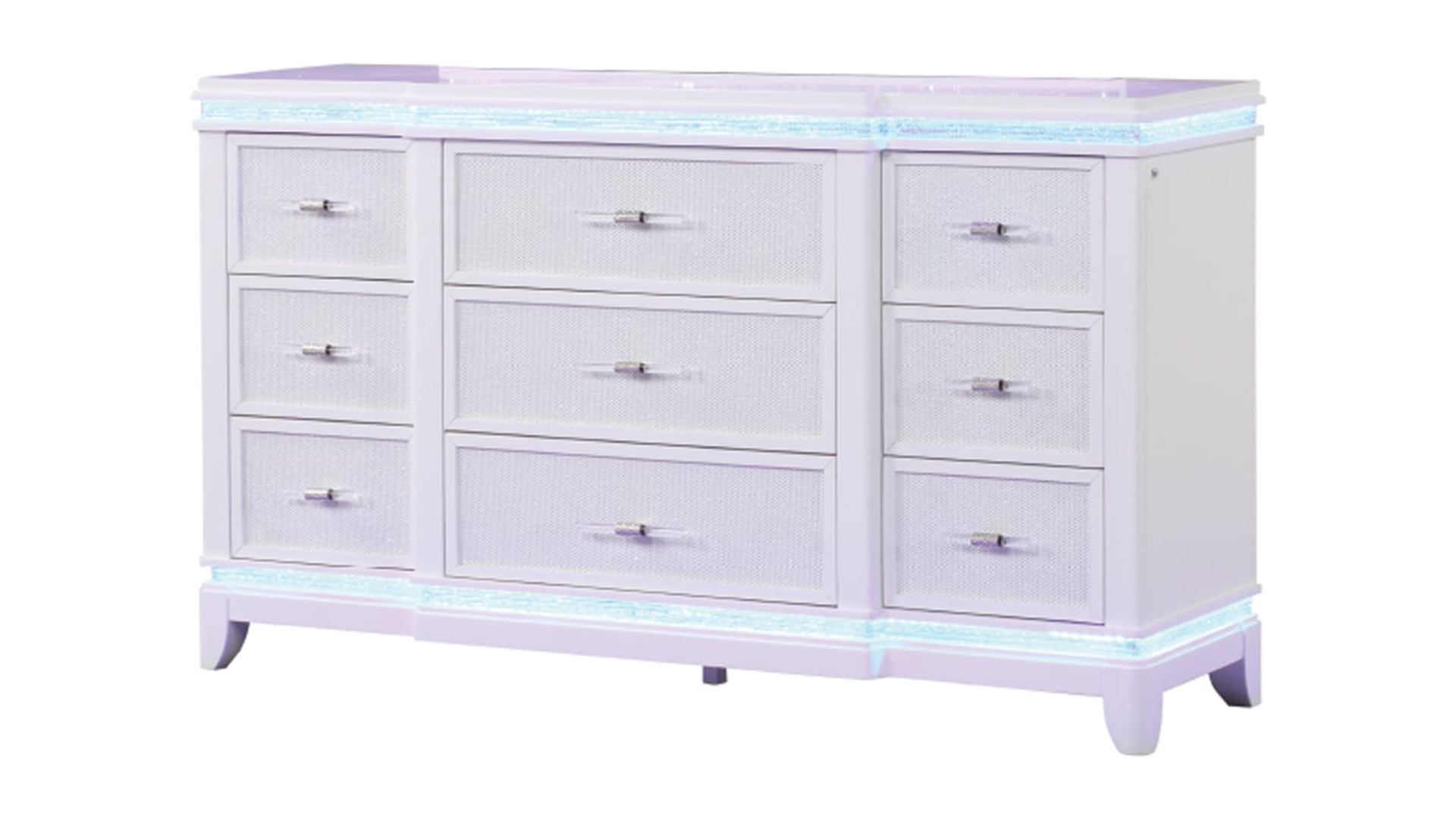White Opium Dresser, Modern Wood Dresser with Smooth Gliding Drawers ...