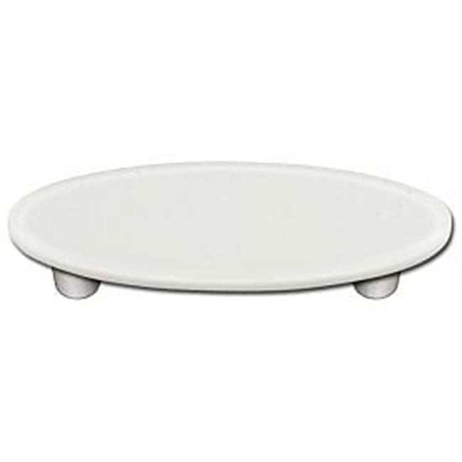 White Oval Glass Cabinet Pull - Aluminum Post - Walmart.com