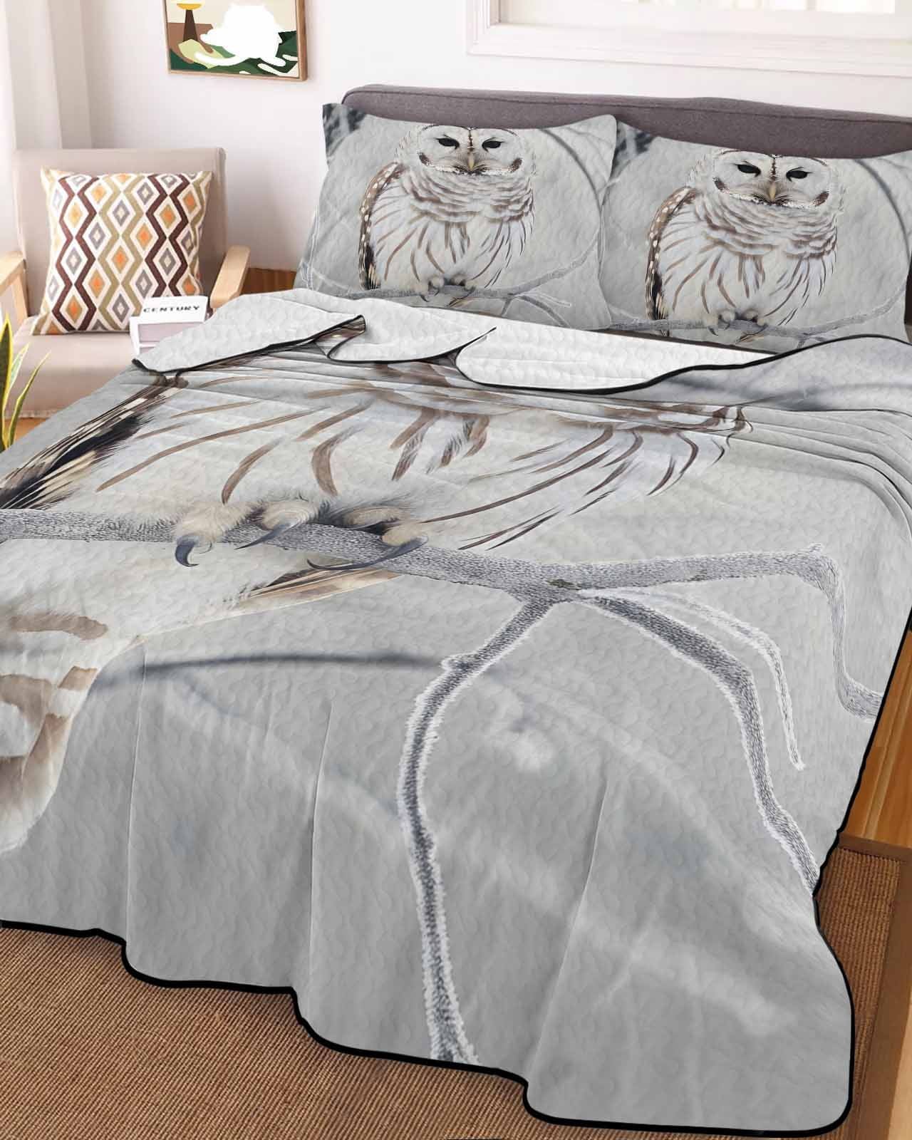 White Owl Queen Size Down Alternative Comforter, Lightweight Comforter ...