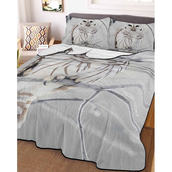 White Owl Queen Size Down Alternative Comforter, Lightweight Comforter ...