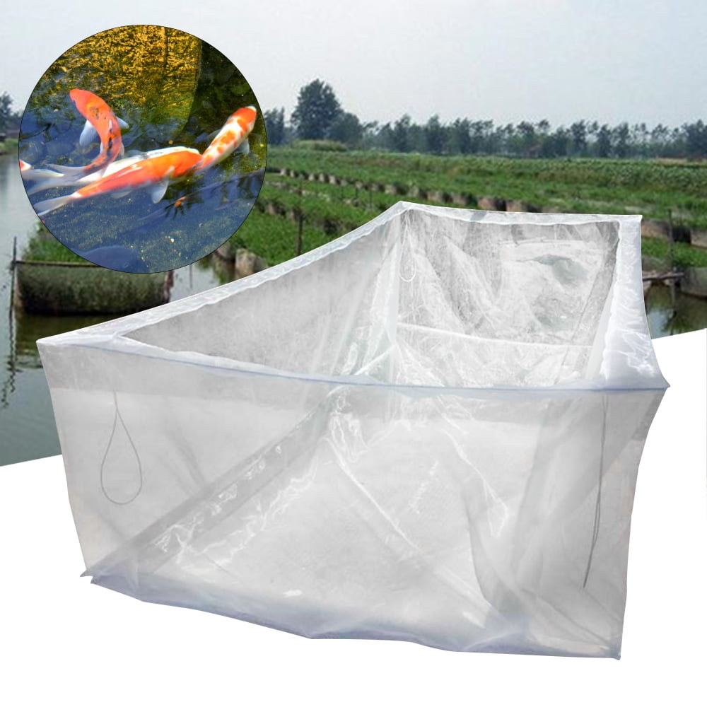 White PE 2x2x1m Fine Mesh Culture Cage 0.1mm Net for Fish, Shrimp, Crab ...