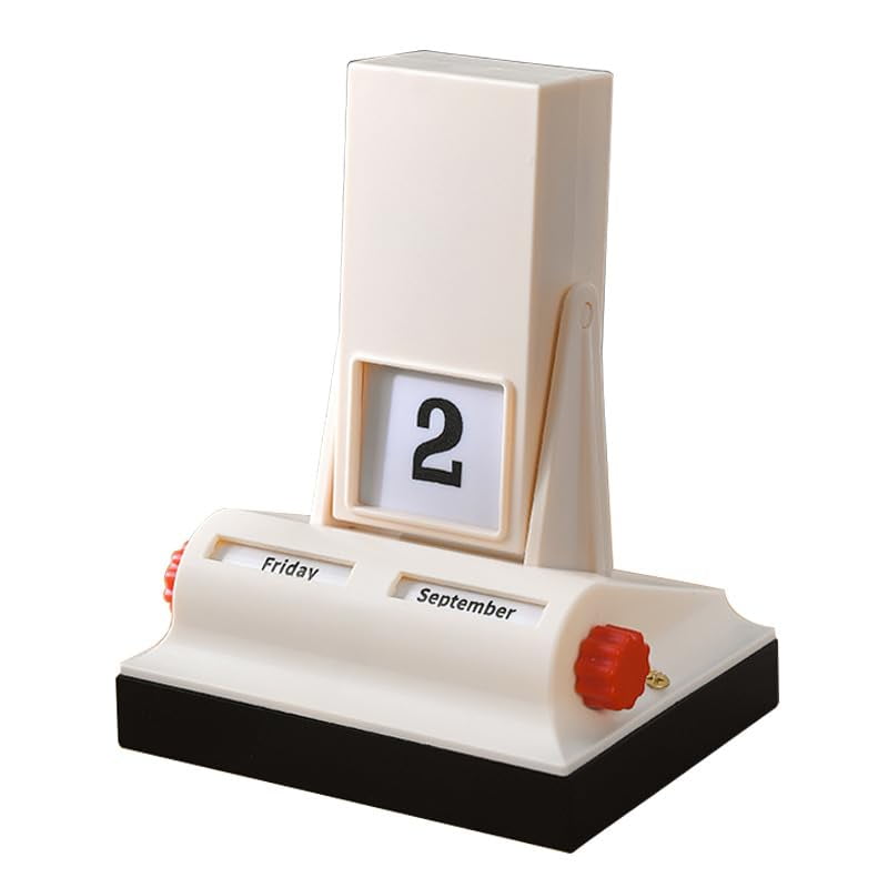 White PVC flip Perpetual Calendar, Reusable Desk Calendar, Desktop ...