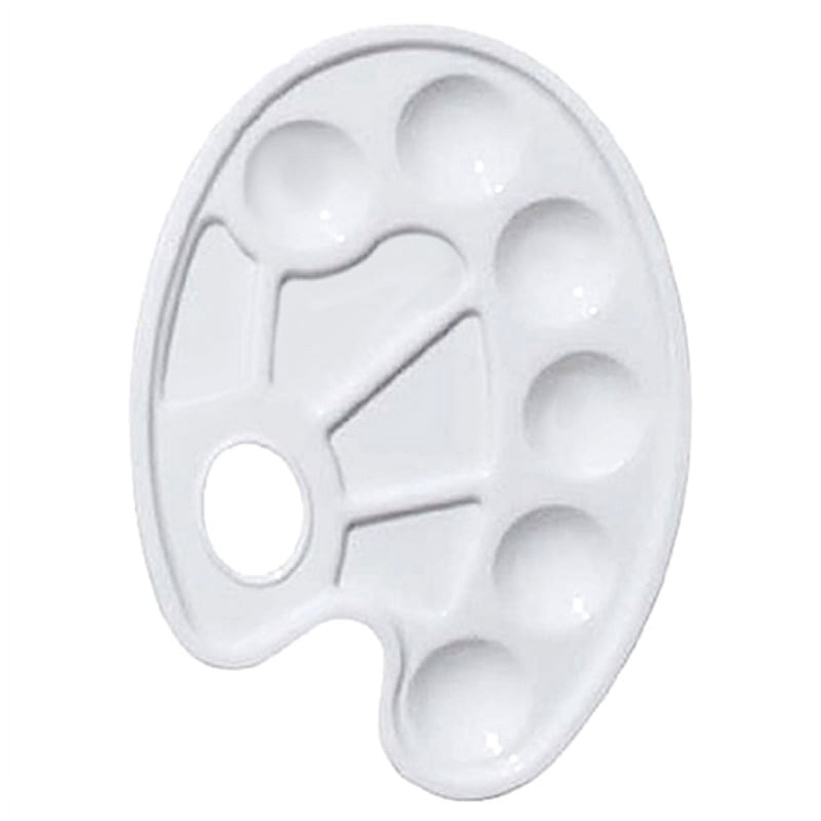 White Paint Tray Palettes with Ten-Well Thumb Holes 10-Well Art ...