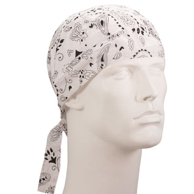 White Paisley Doo Rag - Dozen Packed - Walmart Business Supplies
