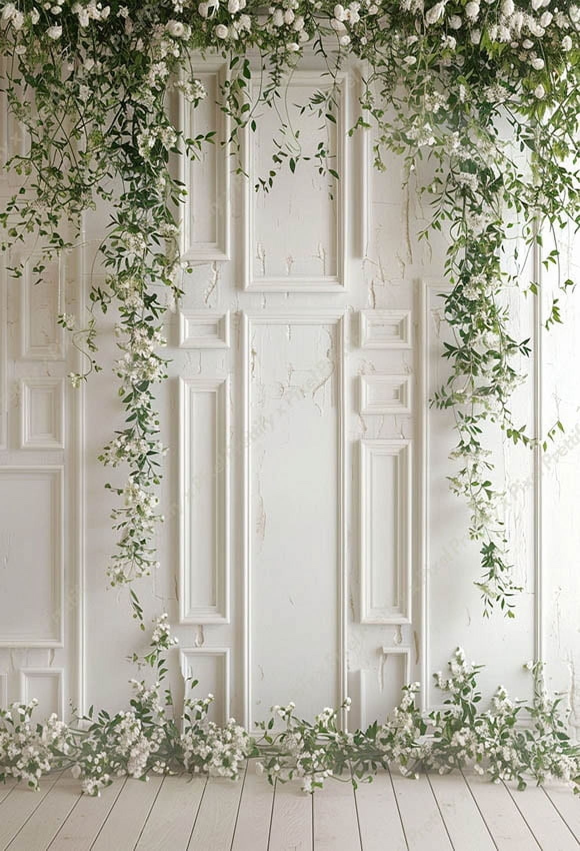 White Panel Wall Floral Adult Birthday Wedding Maternity Portrait r ...