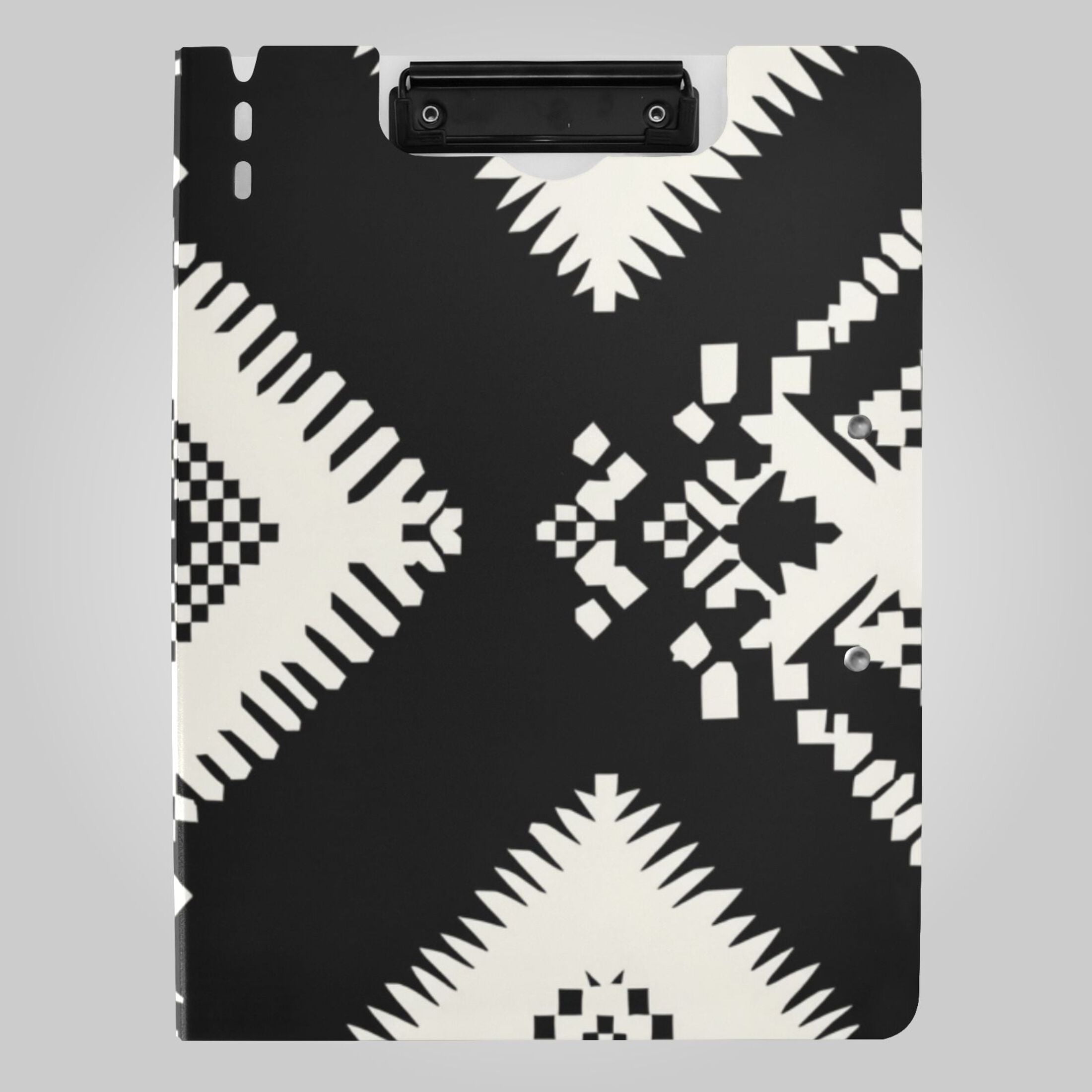 White Paper Art Black Background Foldable Binder Folder Clipboard with ...