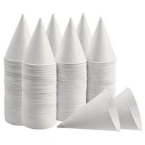 Disposable White Paper Cone Water Cups, 4oz, Pack of 200 for Cold ...