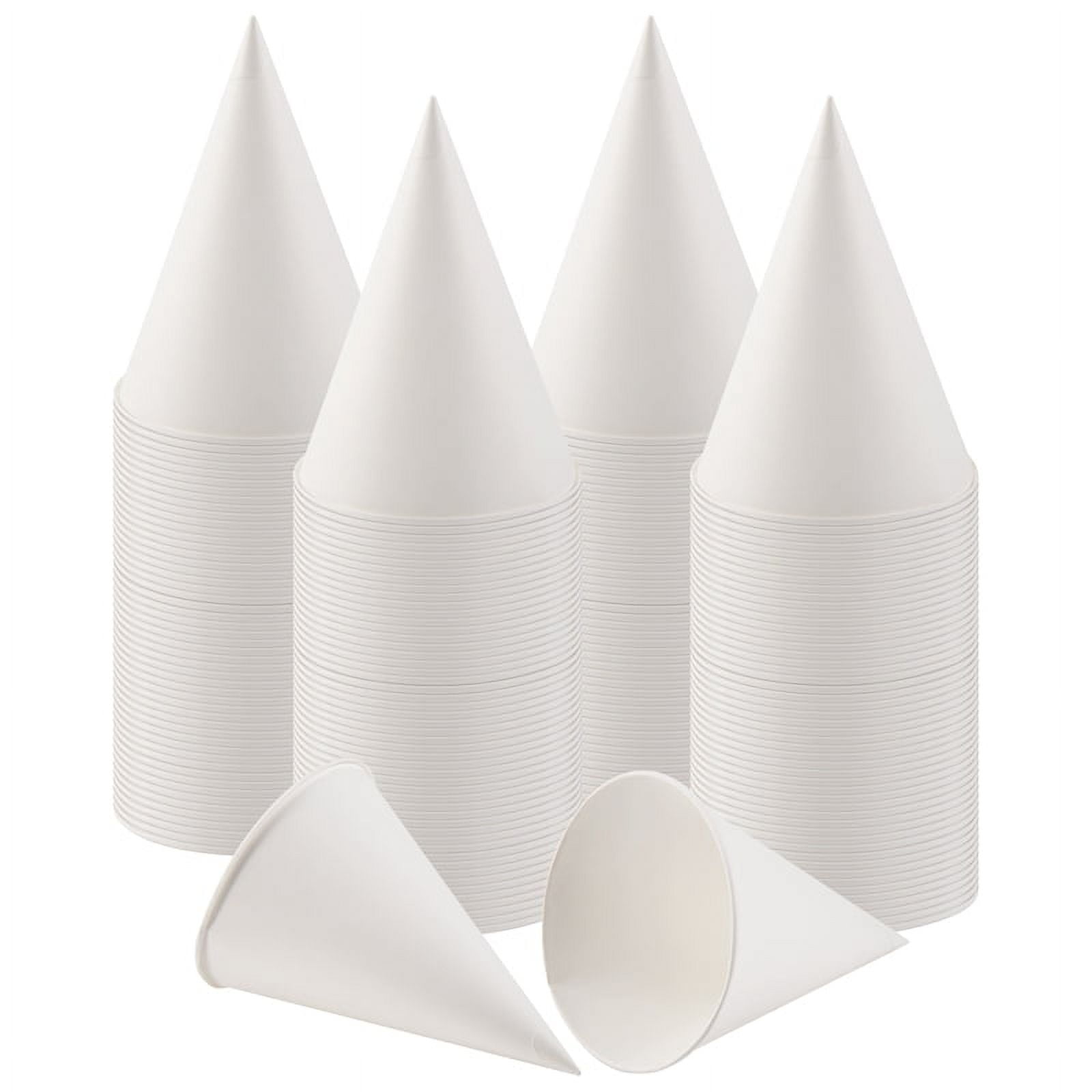White Paper Cone Cups, Snow Cups,Coated Leakproof Cups for , Shaved Ice ...