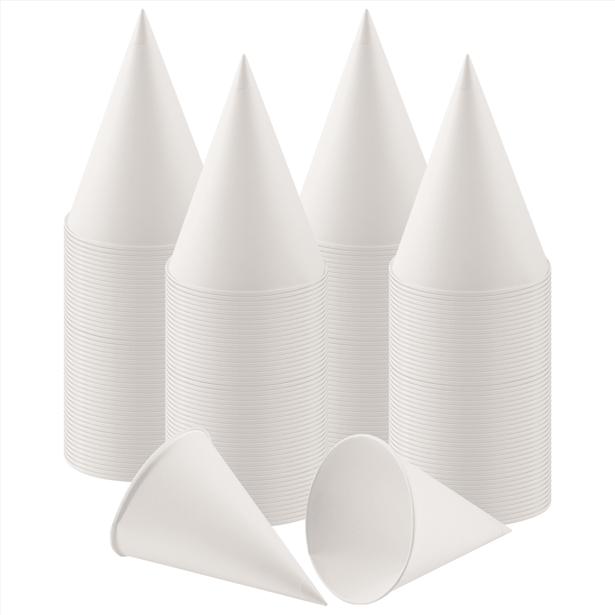 White Paper Cone Cups, Snow Cups,Coated Leakproof Cups for , Shaved Ice ...