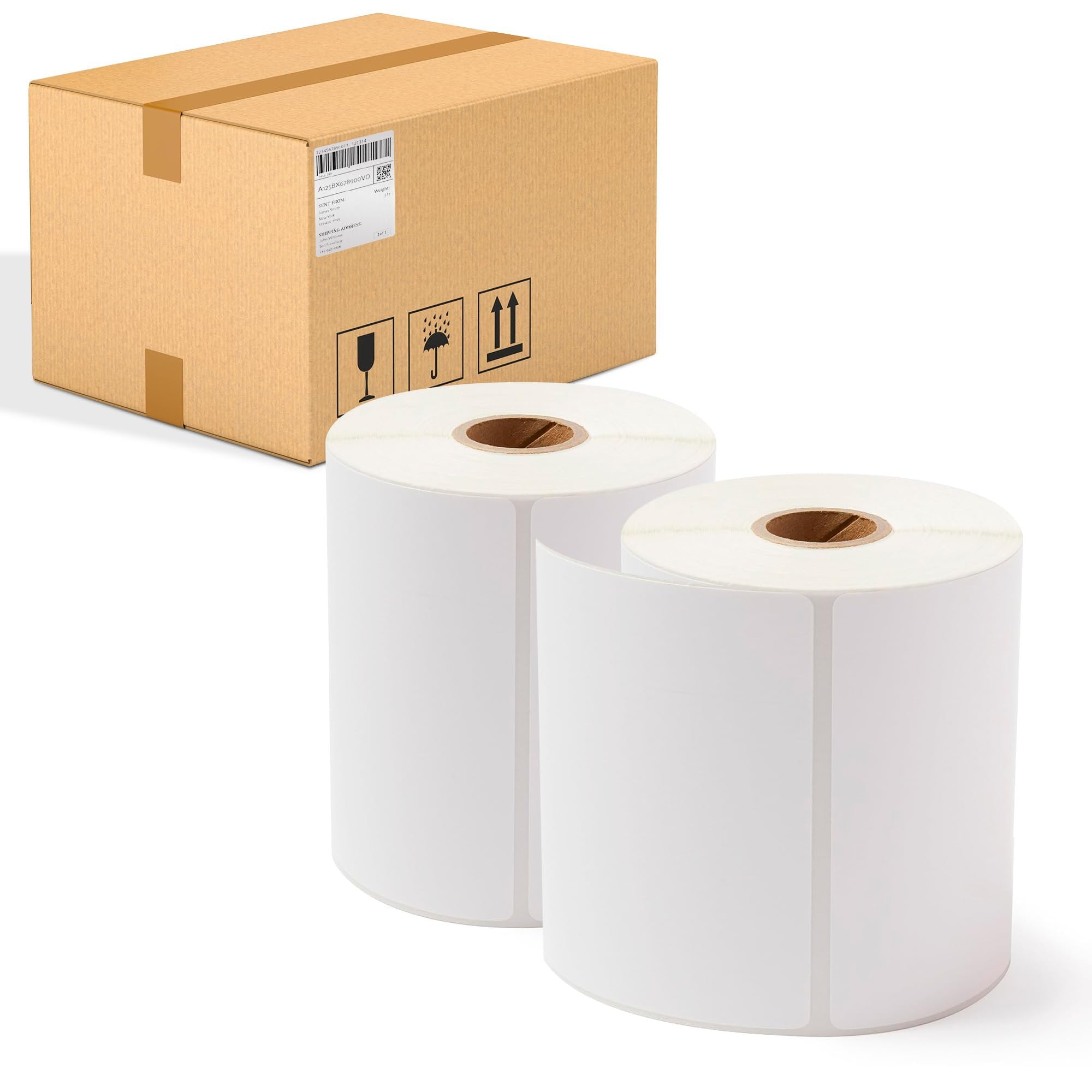 White Paper Direct Thermal Labels, 3 x 2 Inch. 11500 Pack 3-Inch Core ...