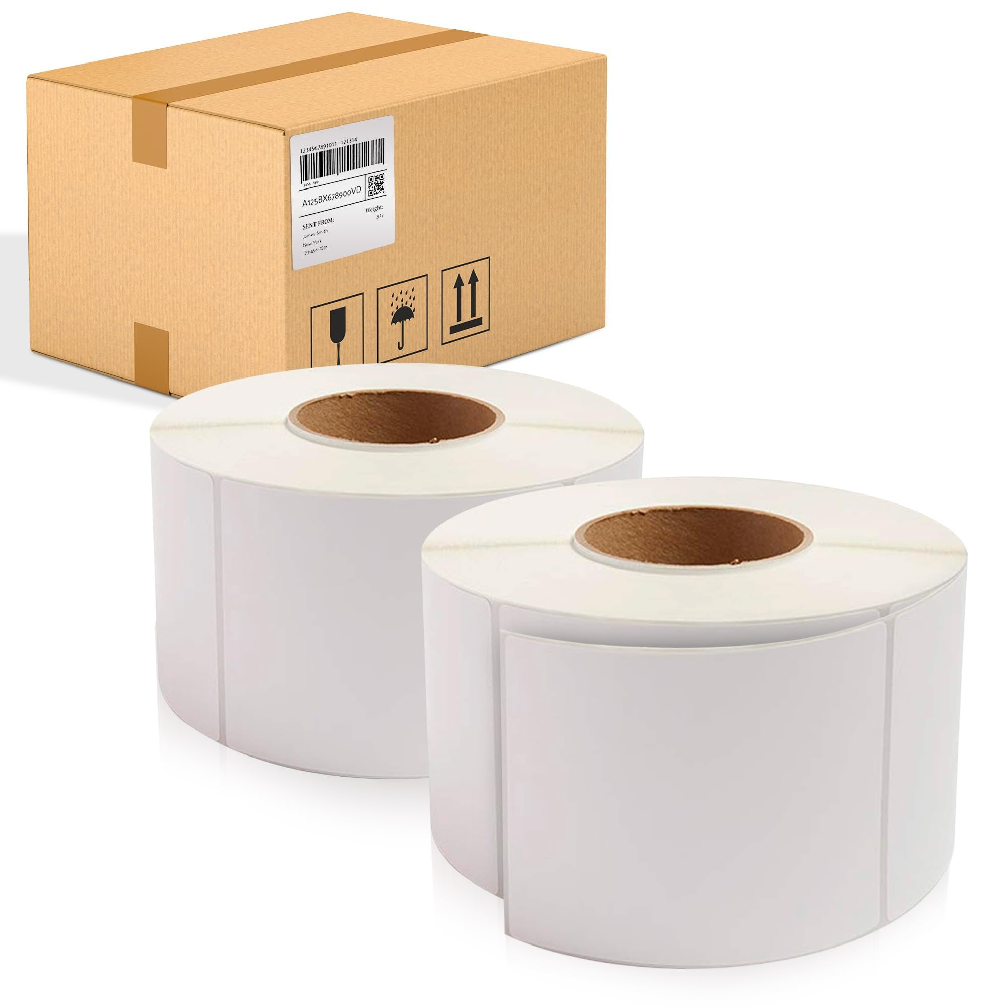 White Paper Direct Thermal Labels, 4 x 5 Inch. 4760 Pack 3-Inch Core ...