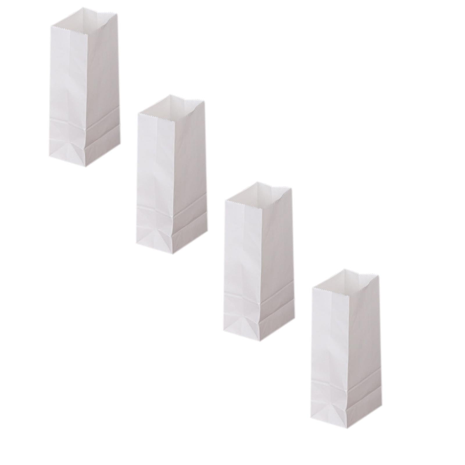 White Paper Lunch Bags 50 Count White Paper Bags for Lunch Snacks and ...