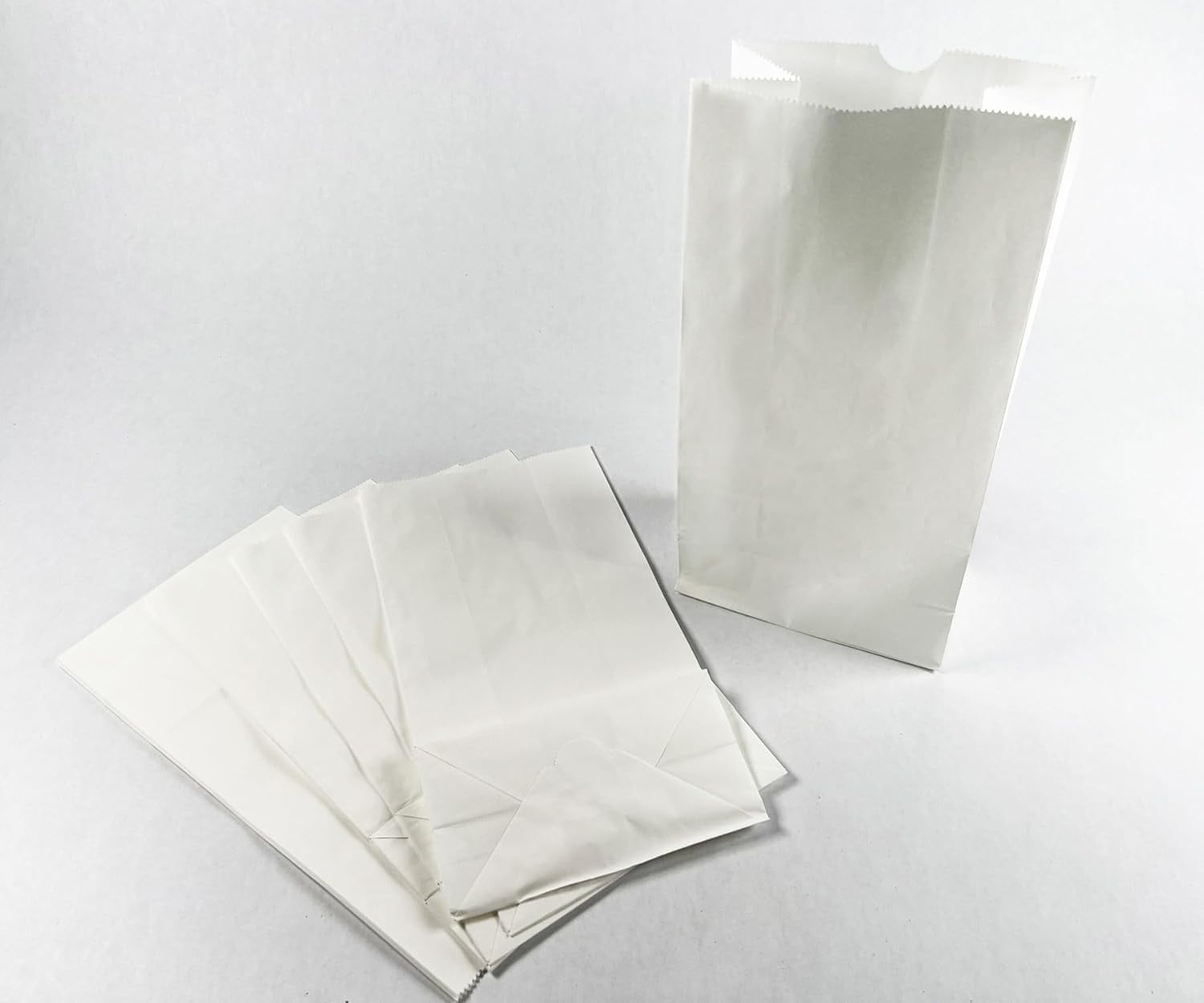 White Paper Lunch Bags, Durable #6 Lunch Bags for Takeout, Food Prep ...