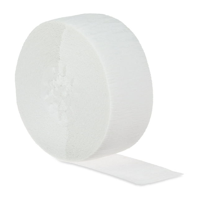 White Paper Party Streamer, 1.75" x 150', by Way To Celebrate - Walmart.com