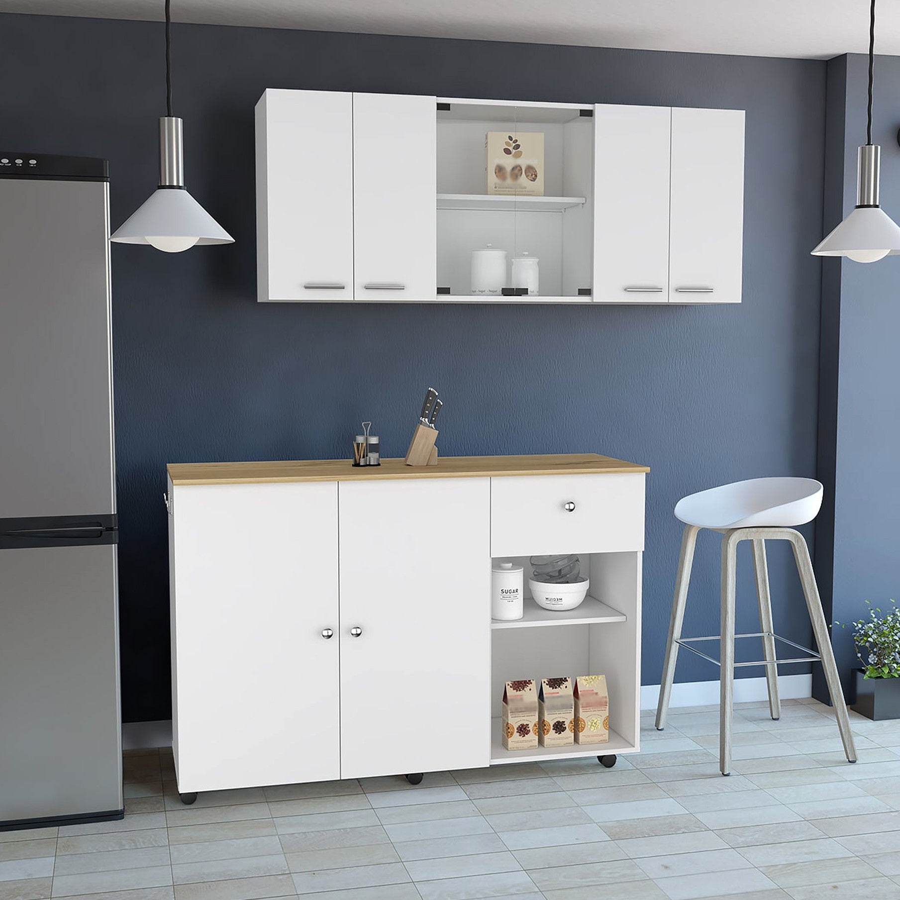 White Particle Board Kitchen Set | Clear Assembly Guide, Stable ...