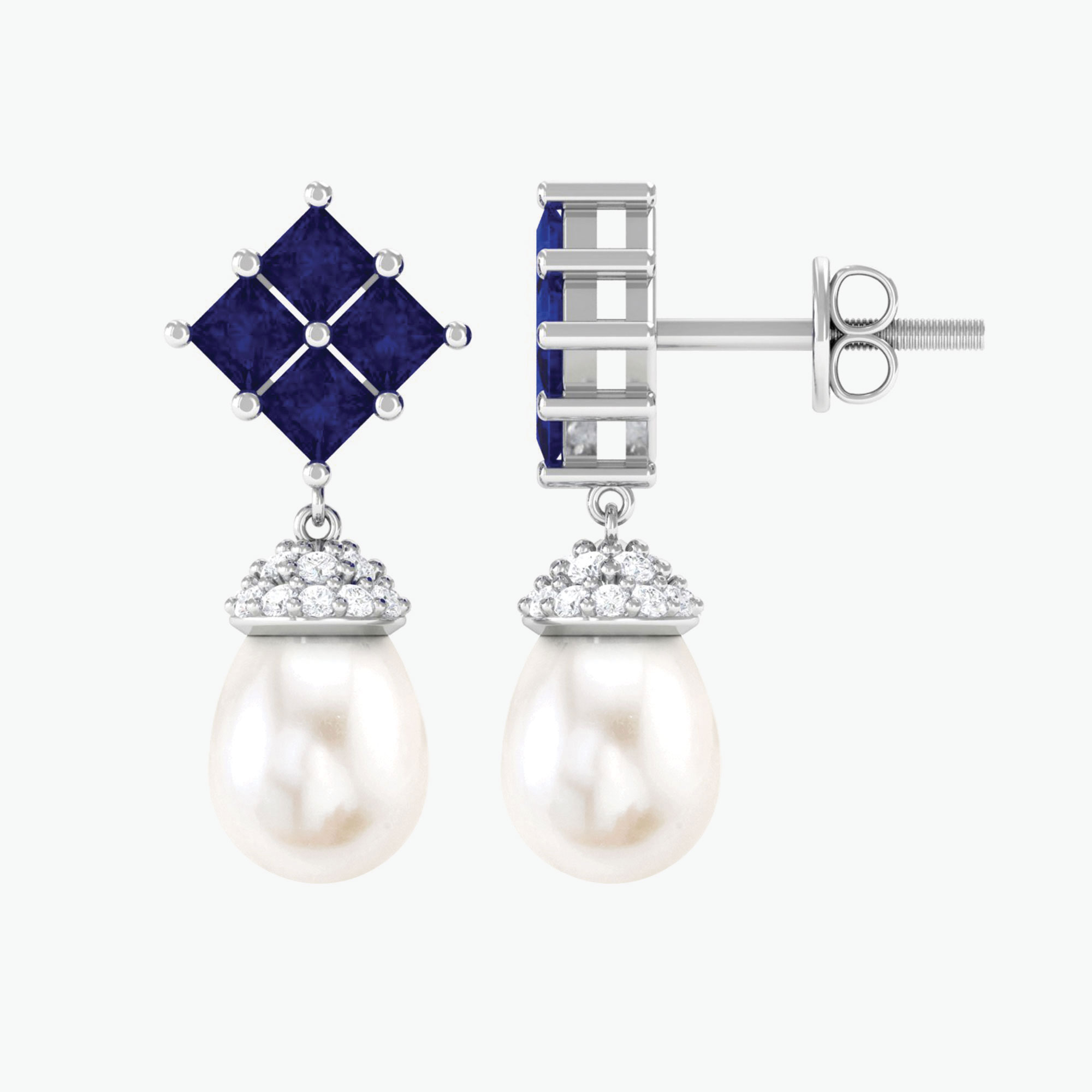PANDORA Luminous Elegance Drop Earrings - White Pearl - 290694P ...