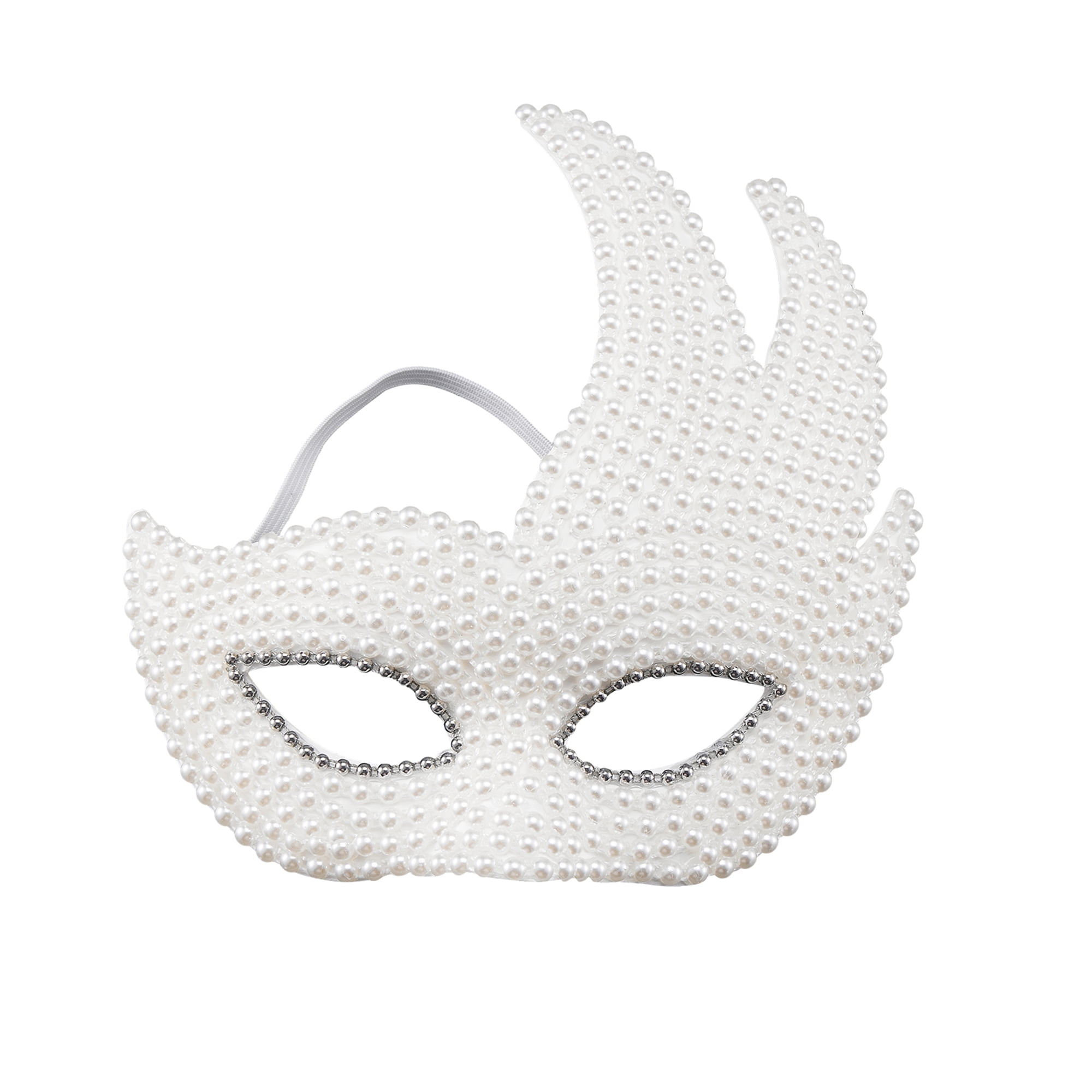 White Pearl Masquerade Mask for Women Halloween Masks for Masquerade ...