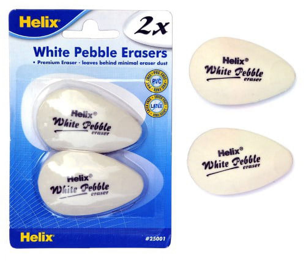 Helix Latex Free White Pebble Erasers (Pack of 2) - Walmart.com