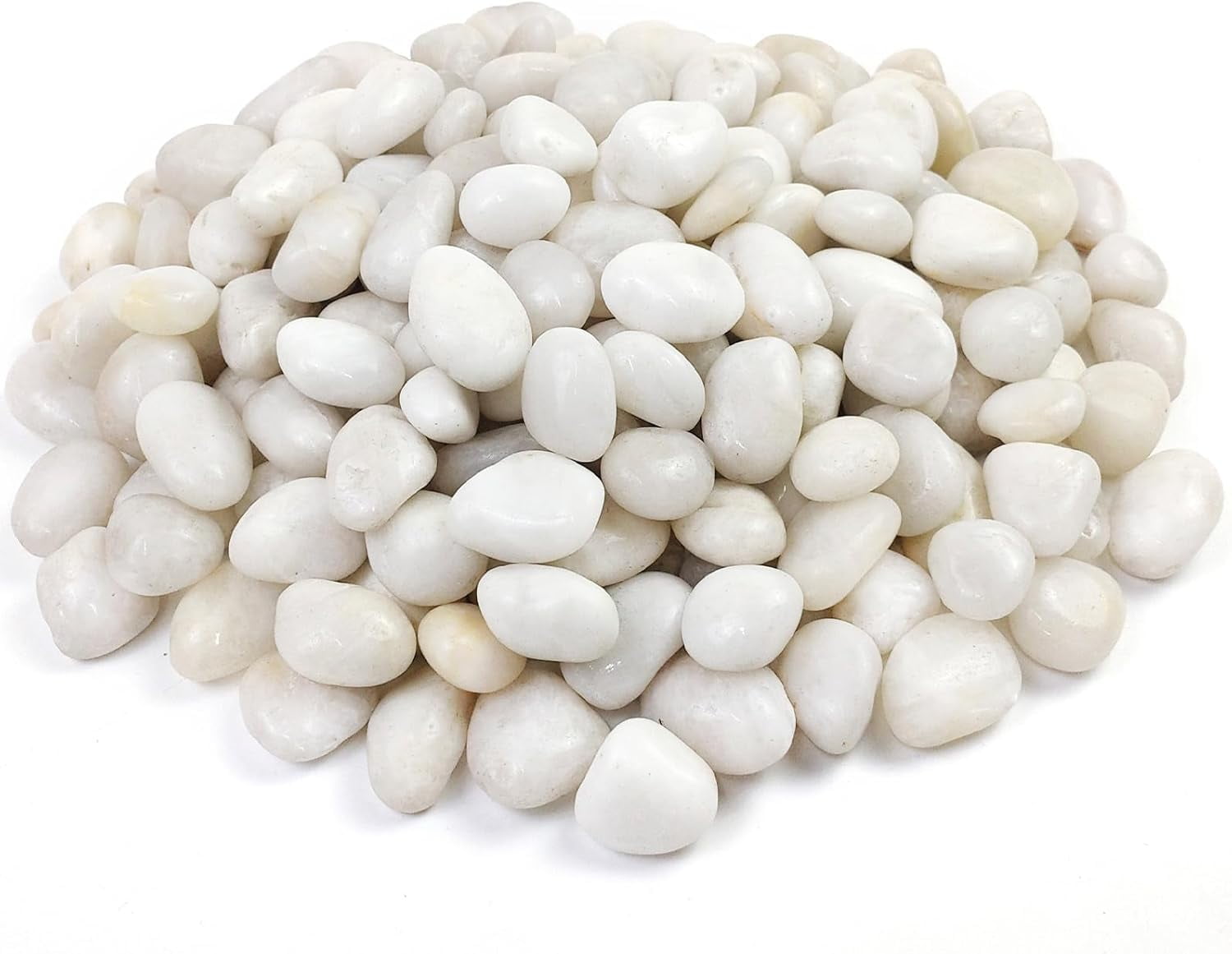 White Pebbles for Indoor Plants, Natural Polished River Rocks, Small ...