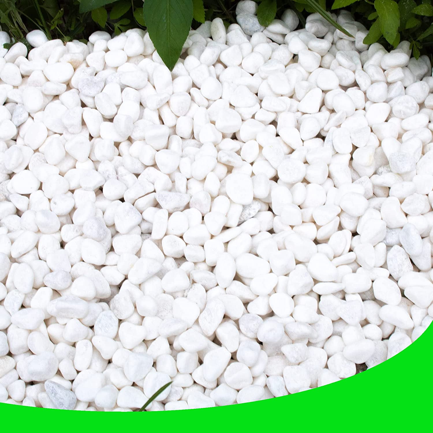White Pebbles for Plants Garden 18 lb White Rocks Gravel Decorative ...