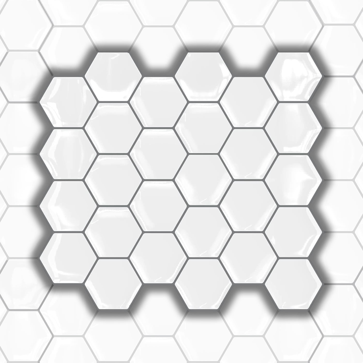 White Vinyl Peel and Stick Backsplash Tiles for Kitchen and Bathroom ...