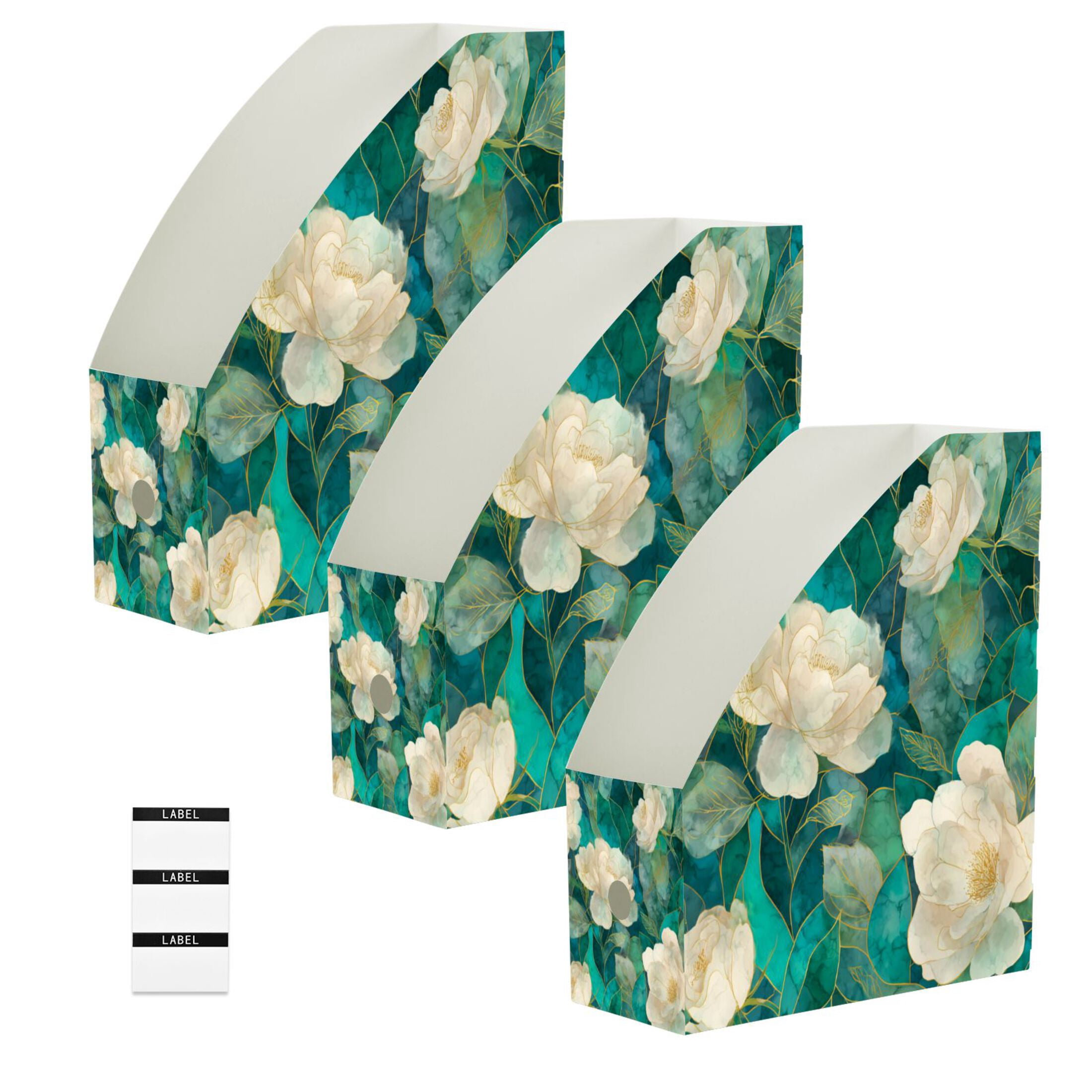 White Peony 6 Pack Magazine File Holders Desktop File Organizer ...