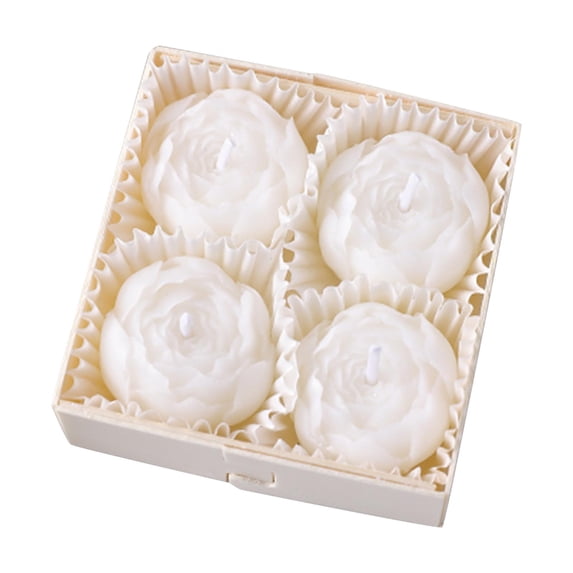 White Peony Rose Scented Candle Gift Set 4Pcs In Tin Aromatherapy For ...