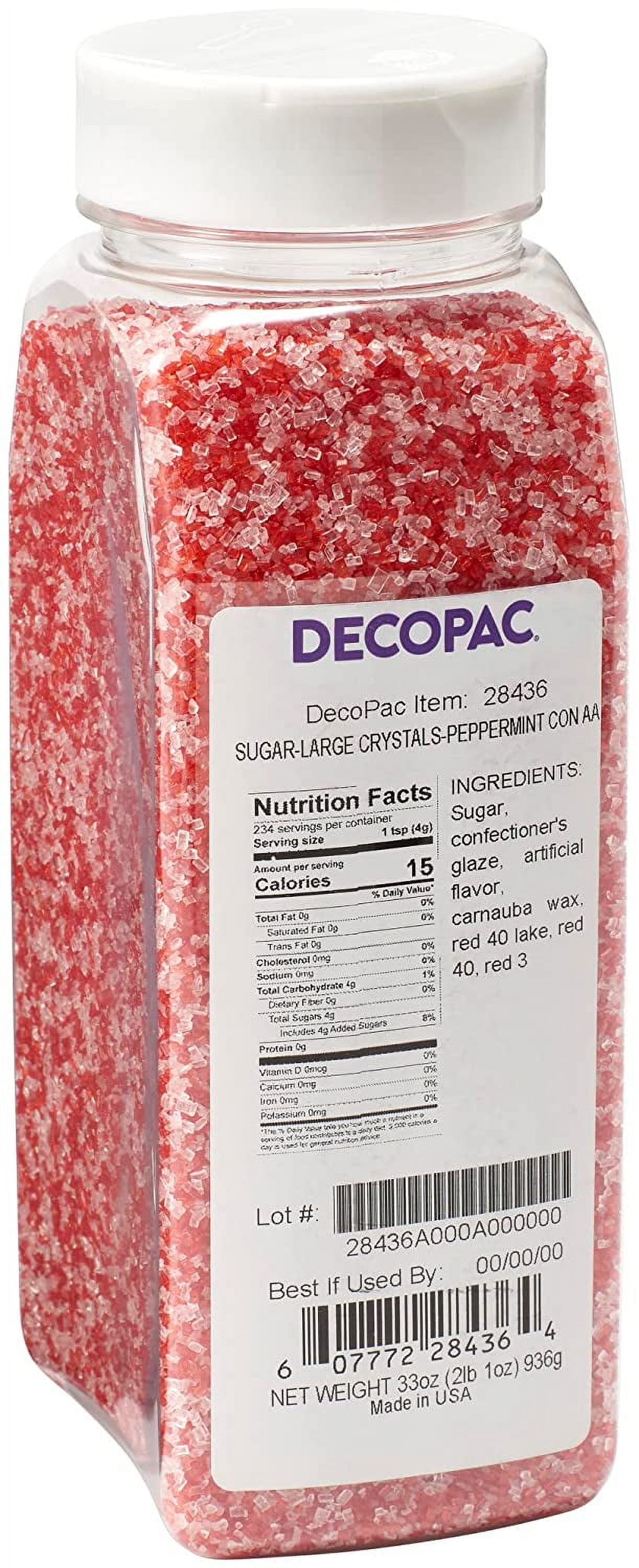 and White Peppermint Crystals, Festive Candy Sprinkles, 33oz, Fancy ...
