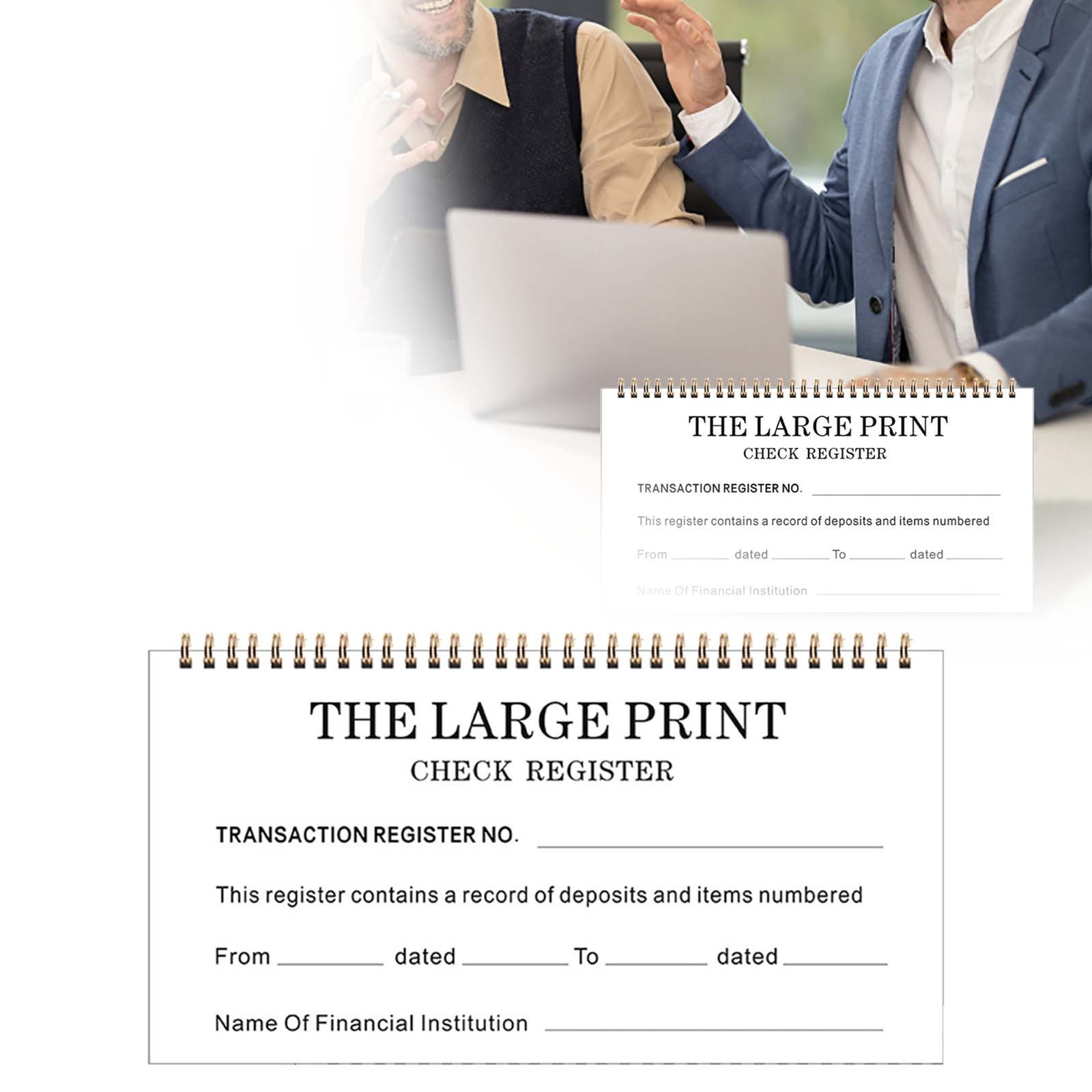 White Personal Checkbook Transaction Log, 1 Count, Duplicate Carbonless ...