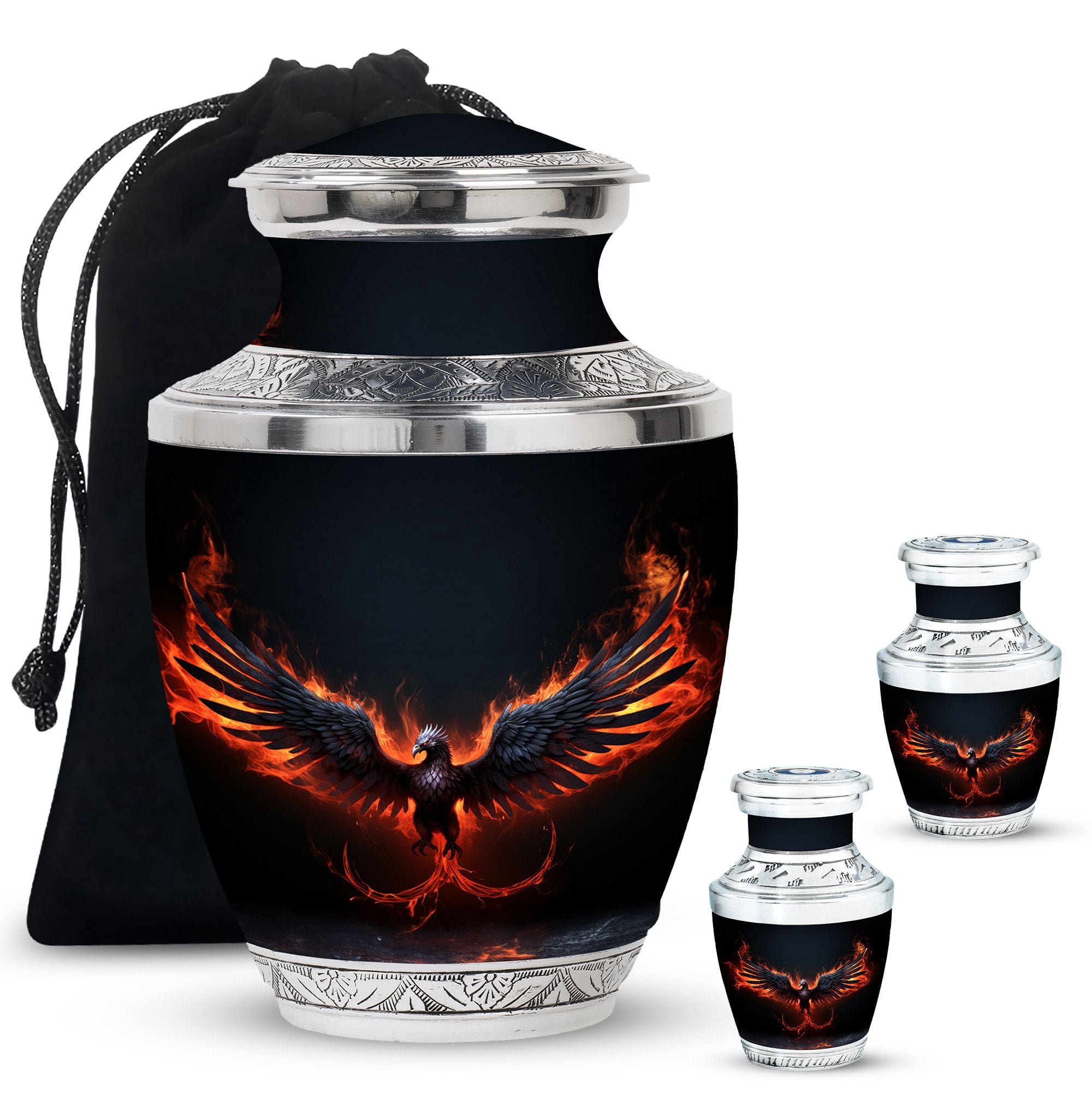 White Phoenix Handcrafted Mini Urns For Human Ashes Adult Female ...