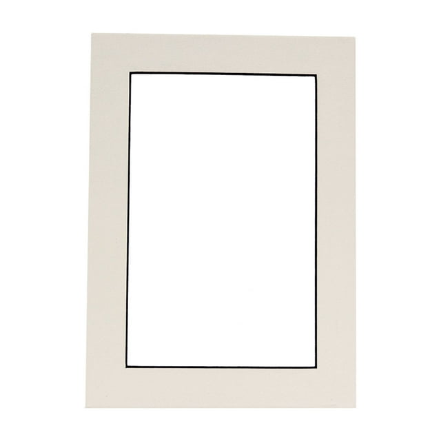 White Photo Mat with Black Core 11x17 for 8.5x11 Certificates - Fits ...