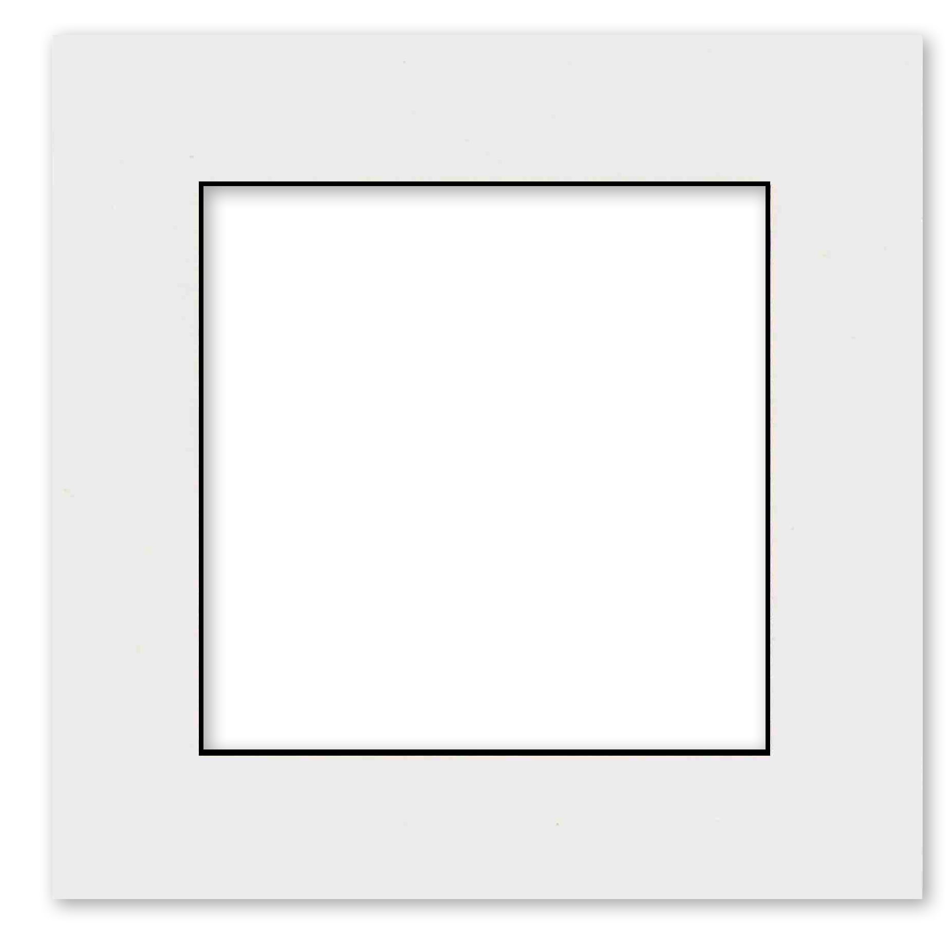 White Photo Mat with Black Core 12x12 for 8x8 Photos - Fits 12x12 Frame ...