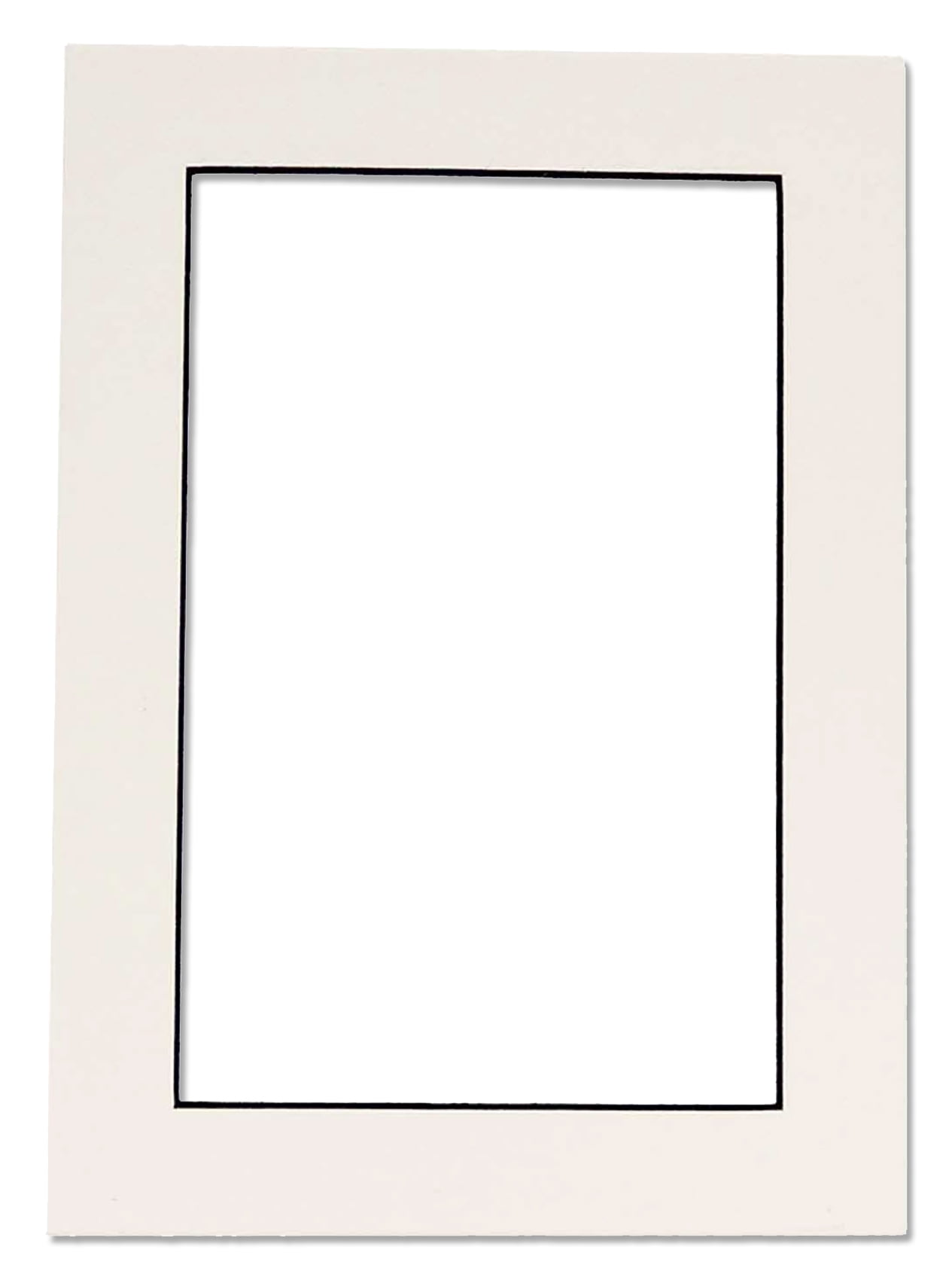 White Photo Mat with Black Core 18x24 for 13x19 Photos - Fits 18x24 ...