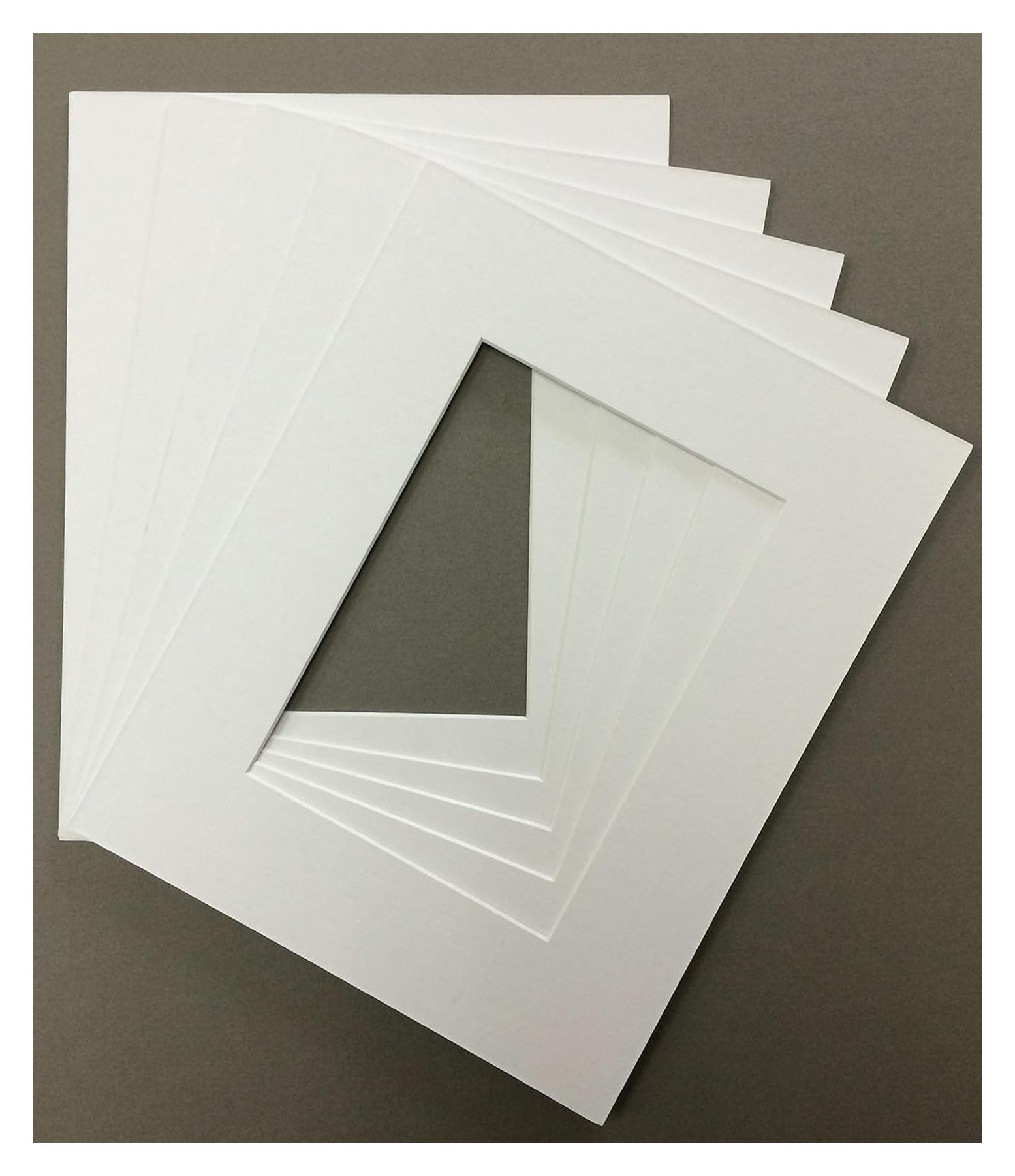 White Picture Mats 5-Pack 18x24 for 13x19 Photos - Bevel Cut Matting, 4 ...