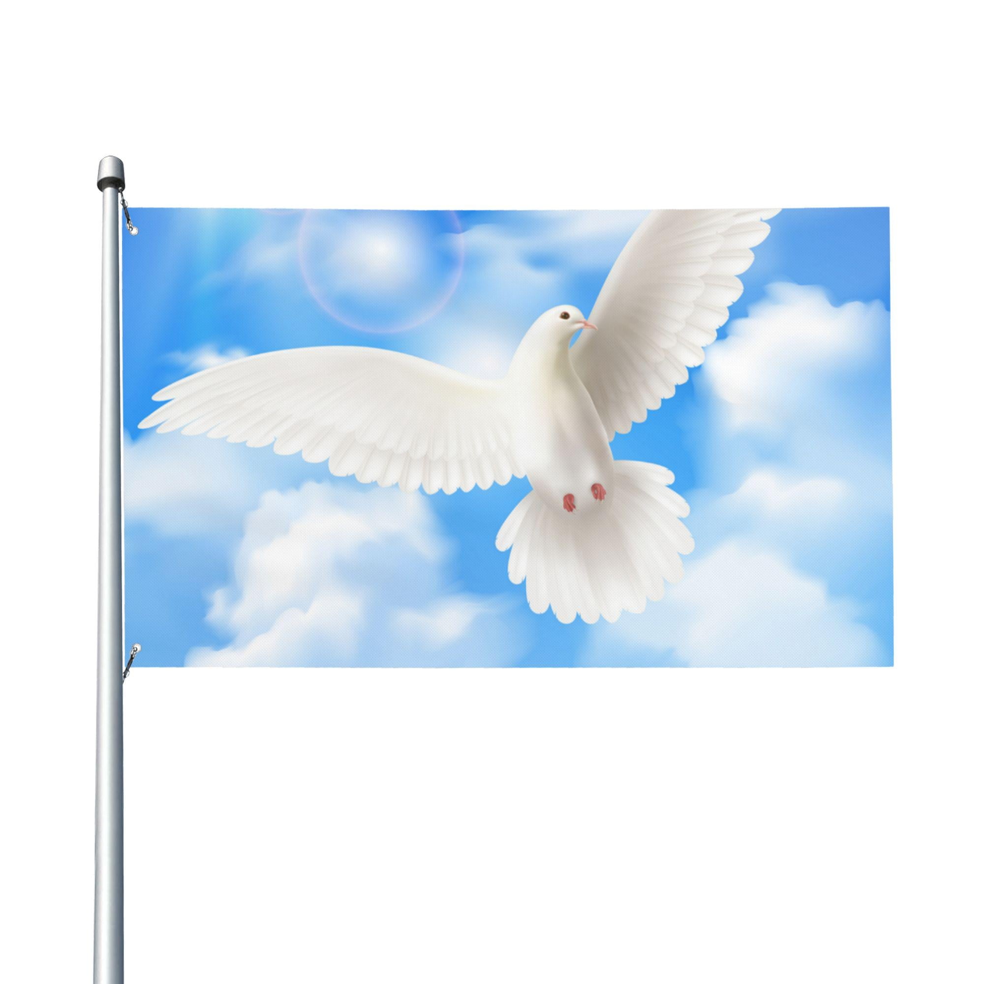 White Pigeon Flag Outdoor Garden Flag Breeze Flag Home House Flags ...